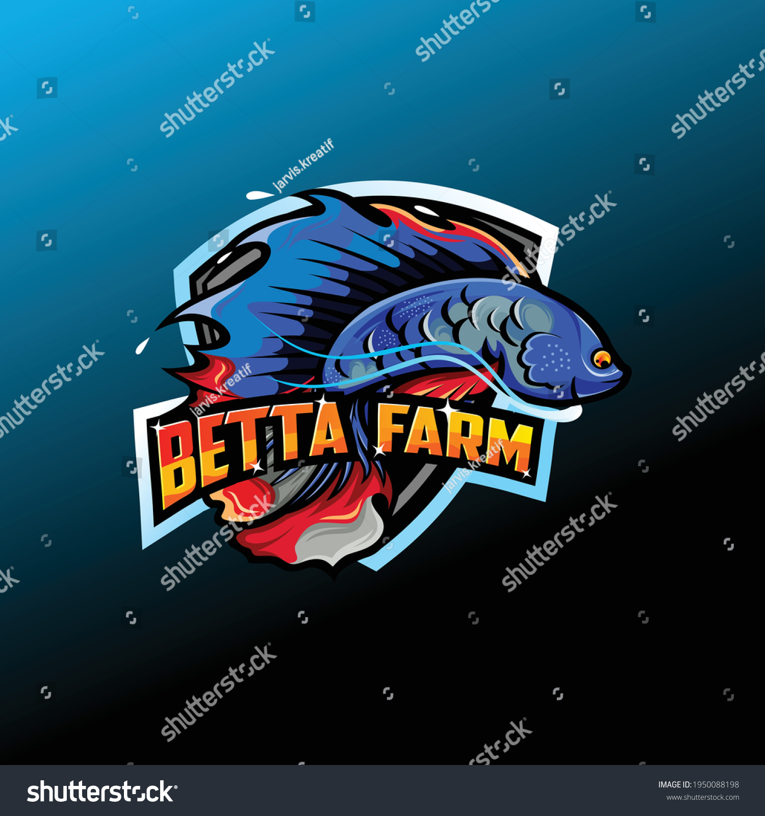 Betta Fish Mascot Logo Illustration Stock Vector (Royalty Free ...