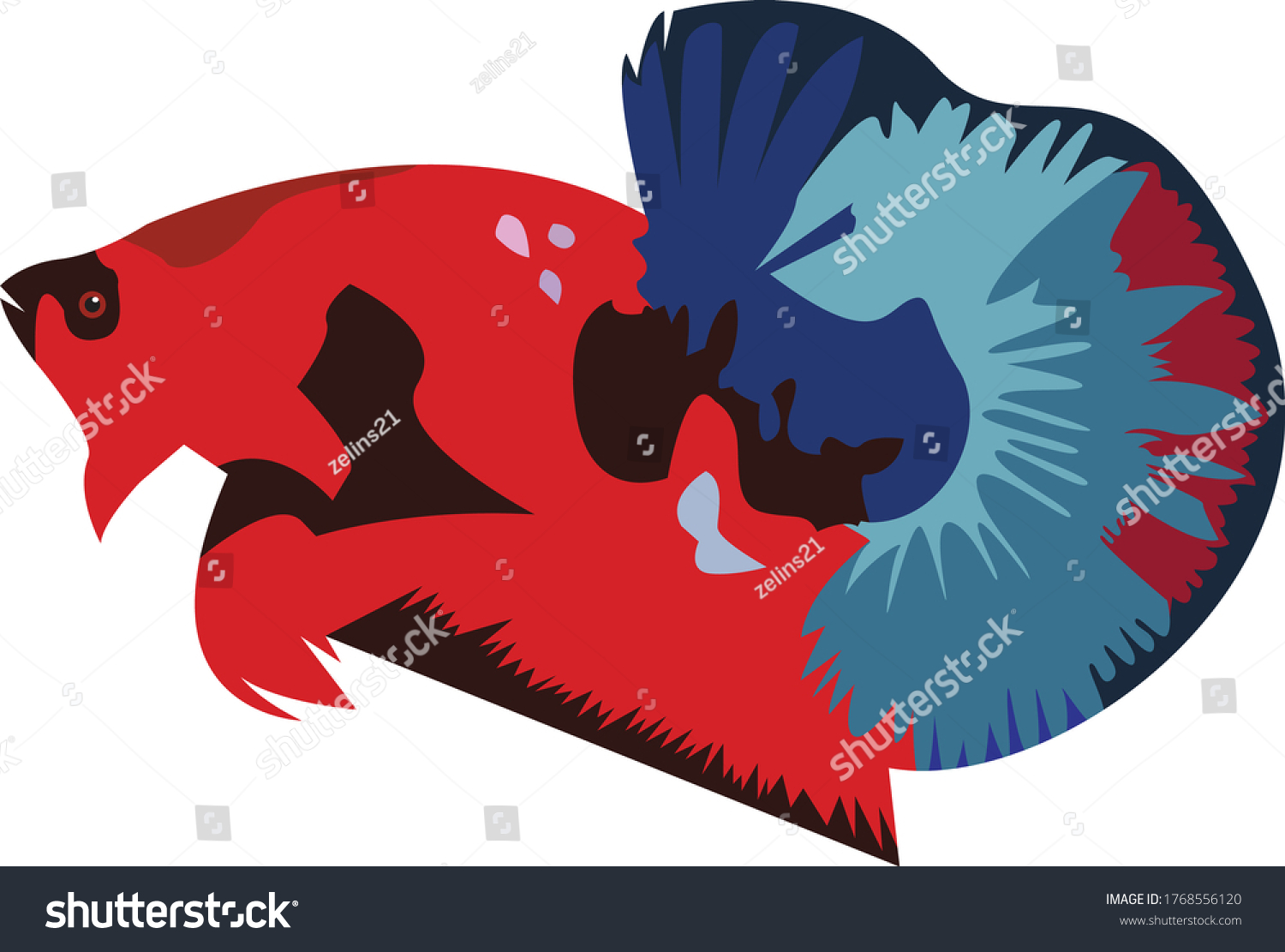 Betta Nemo Logo Vector Design B Stock Vector (Royalty Free) 1768556120 ...