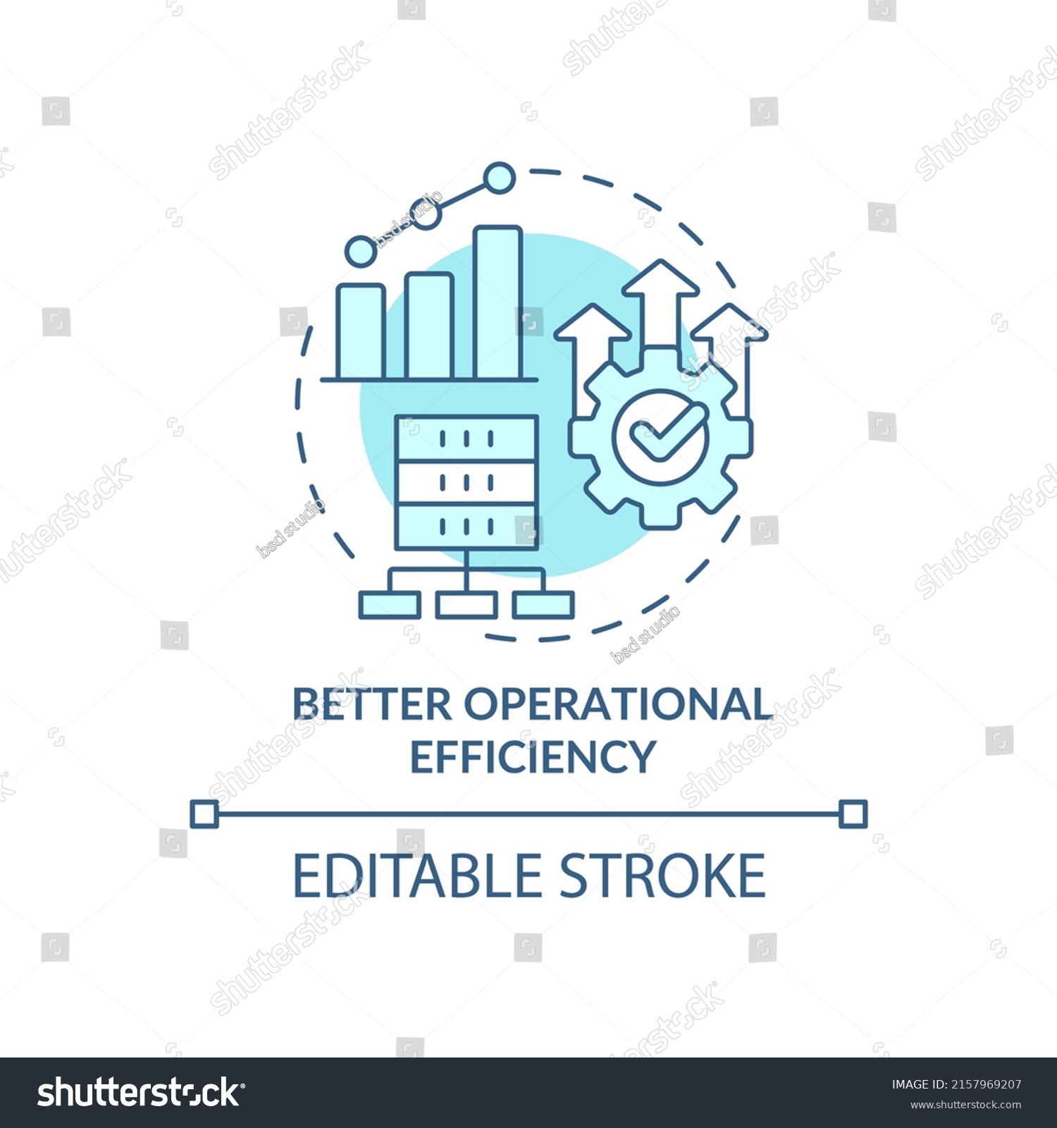 Better Operational Efficiency Turquoise Concept Icon Stock Vector ...