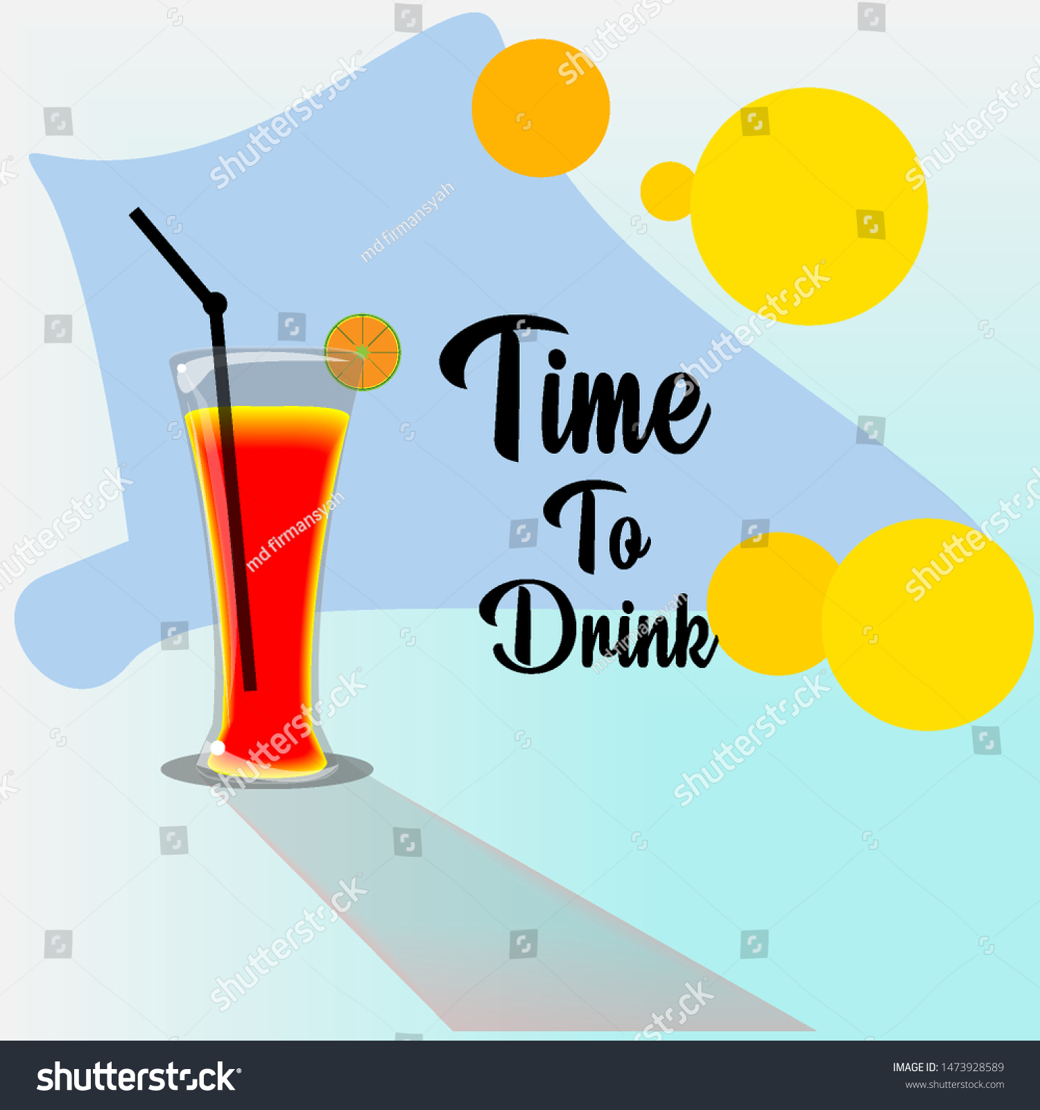 Beverage Time Drink Vector Image Stock Vector (Royalty Free) 1473928589 ...