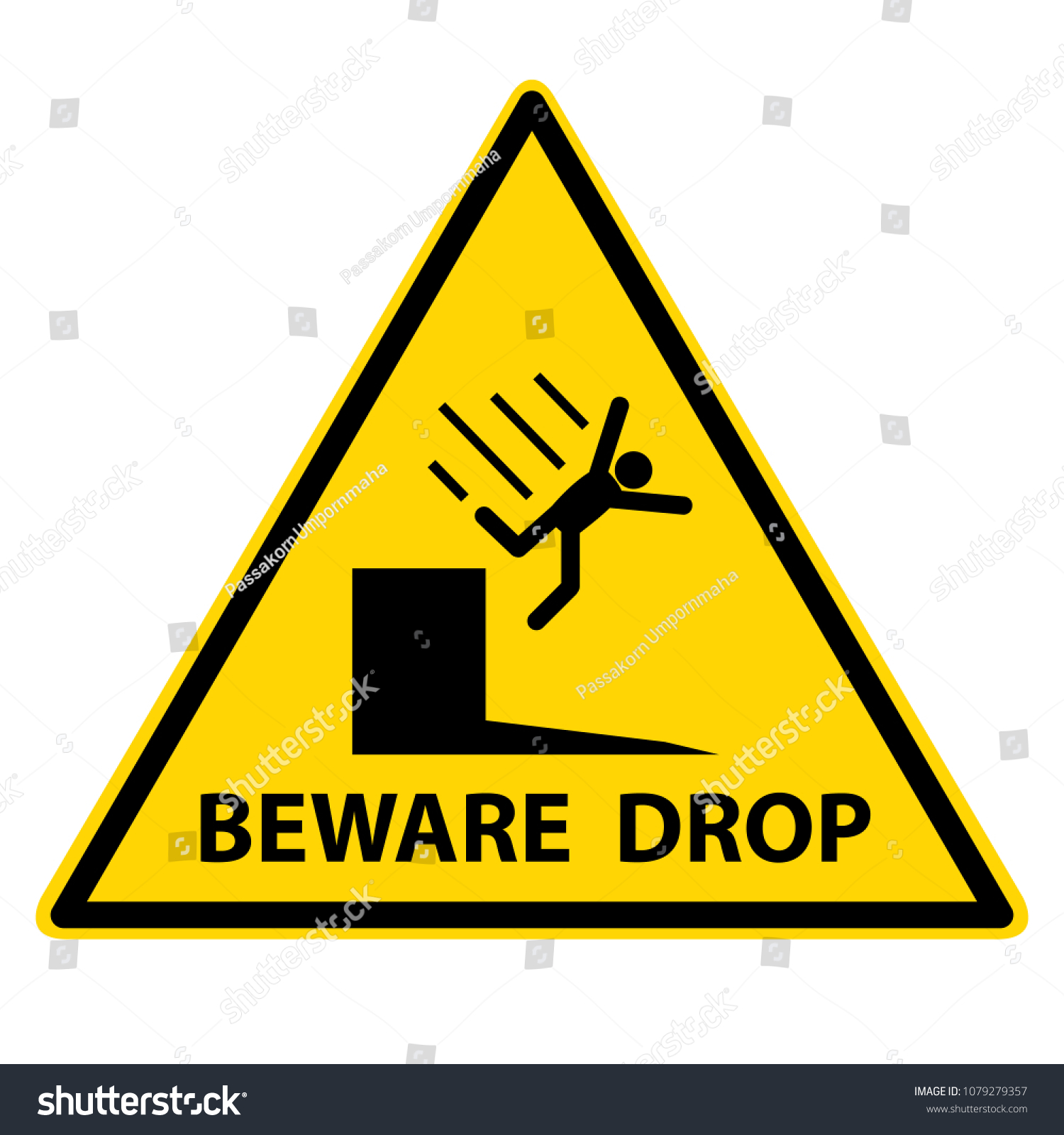 Beware Drop Symbol Vector Illustration: เวกเตอร์สต็อก (ปลอดค่าลิขสิทธิ์ ...