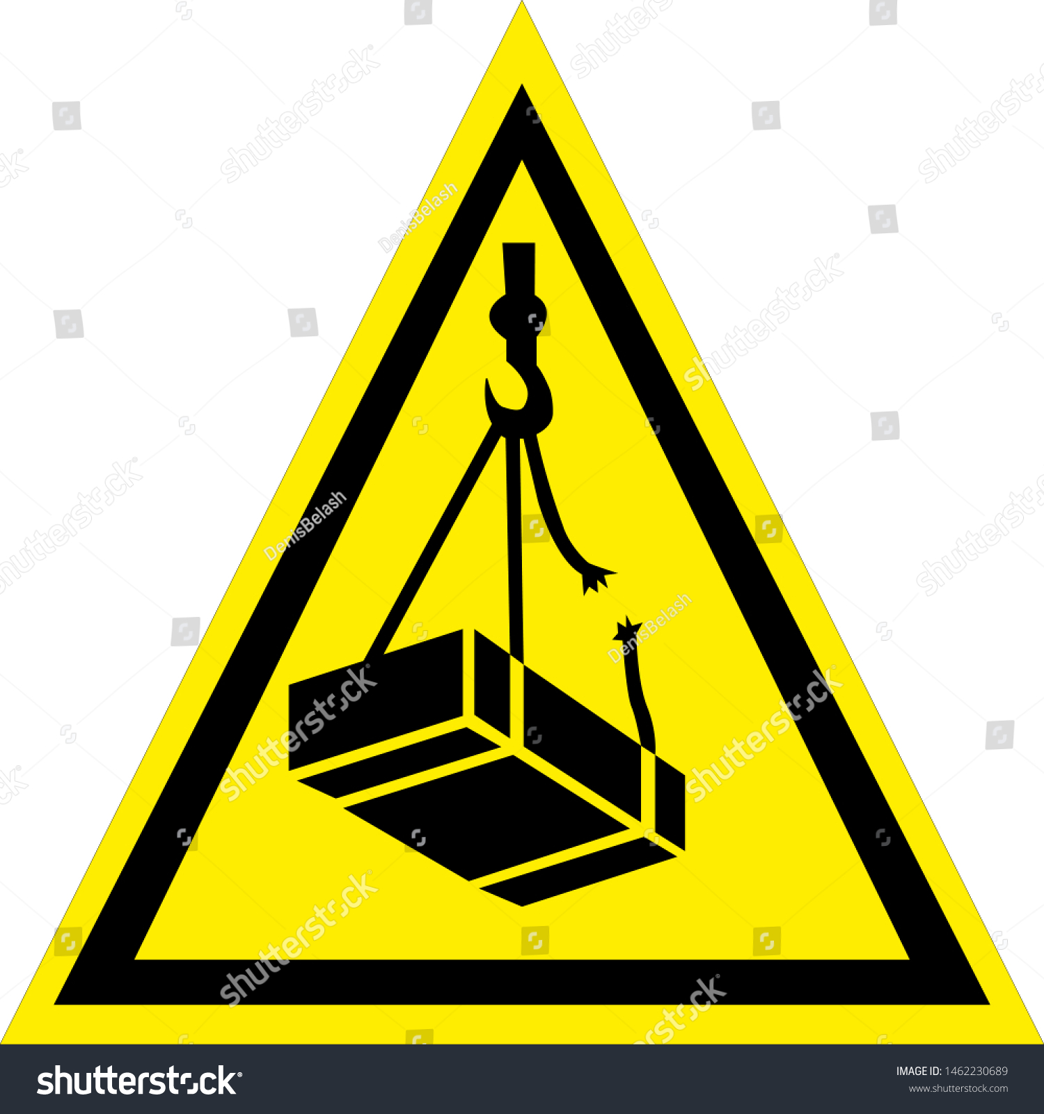 Beware Overhead Load Symbol Vector Illustration Stock Vector (Royalty ...