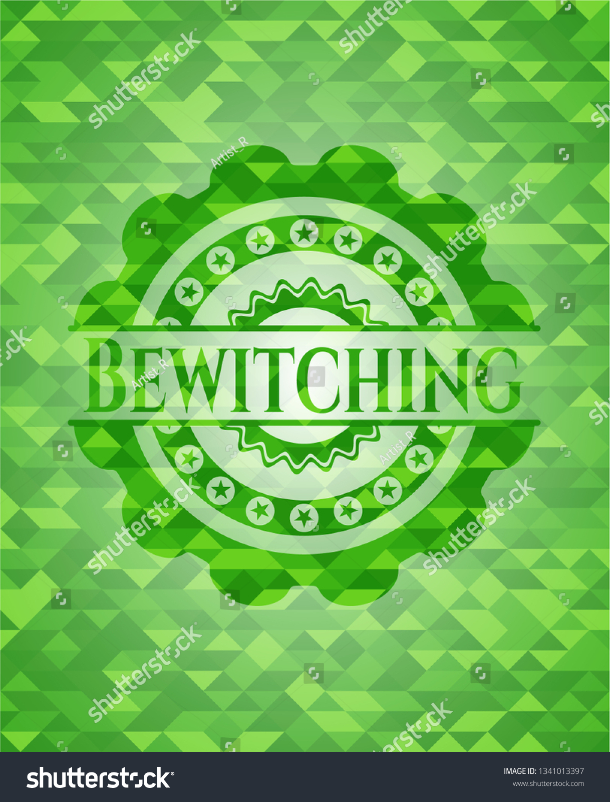 Bewitching Green Emblem Mosaic Background Stock Vector (Royalty Free ...
