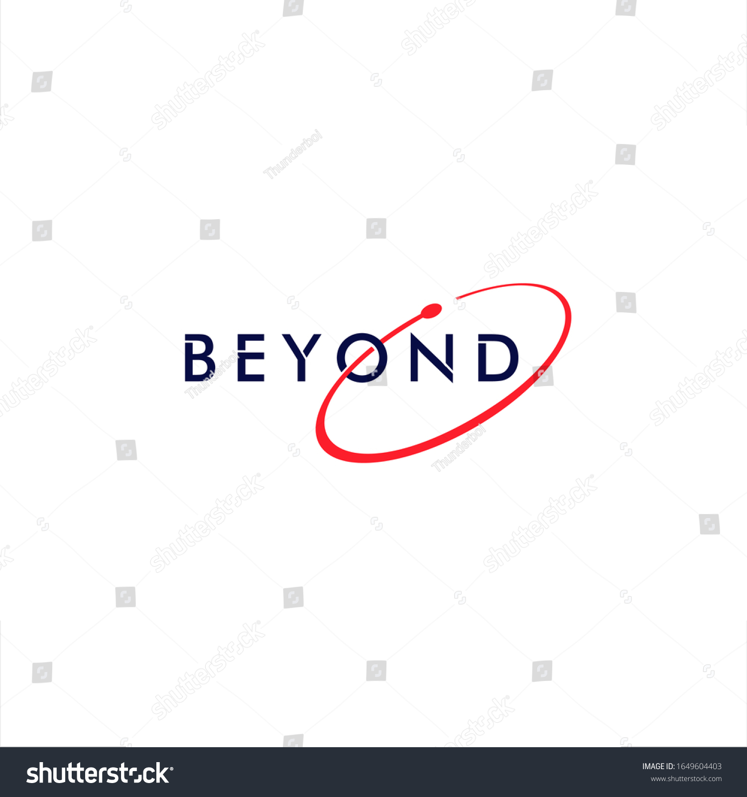 Beyond Logo Type Stylized Font Space Stock Vector (Royalty Free) 1649604403
