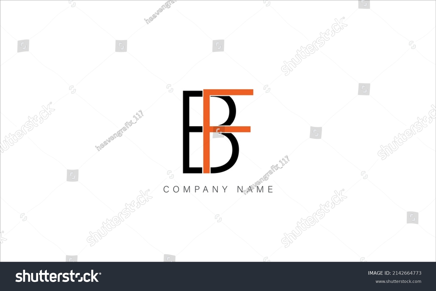 Bf Fb Alphabet Letters Logo Monogram Stock Vector (Royalty Free ...