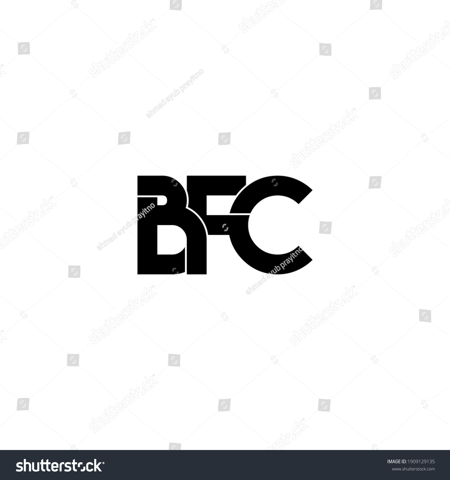 Bfc Letter Original Monogram Logo Design: เวกเตอร์สต็อก (ปลอดค่า ...