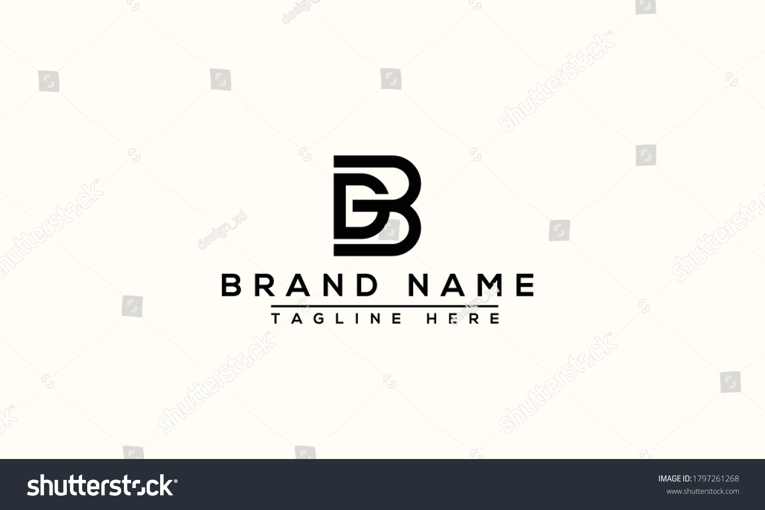 Bg Logo Design Template Vector Graphic Stock Vector (Royalty Free ...