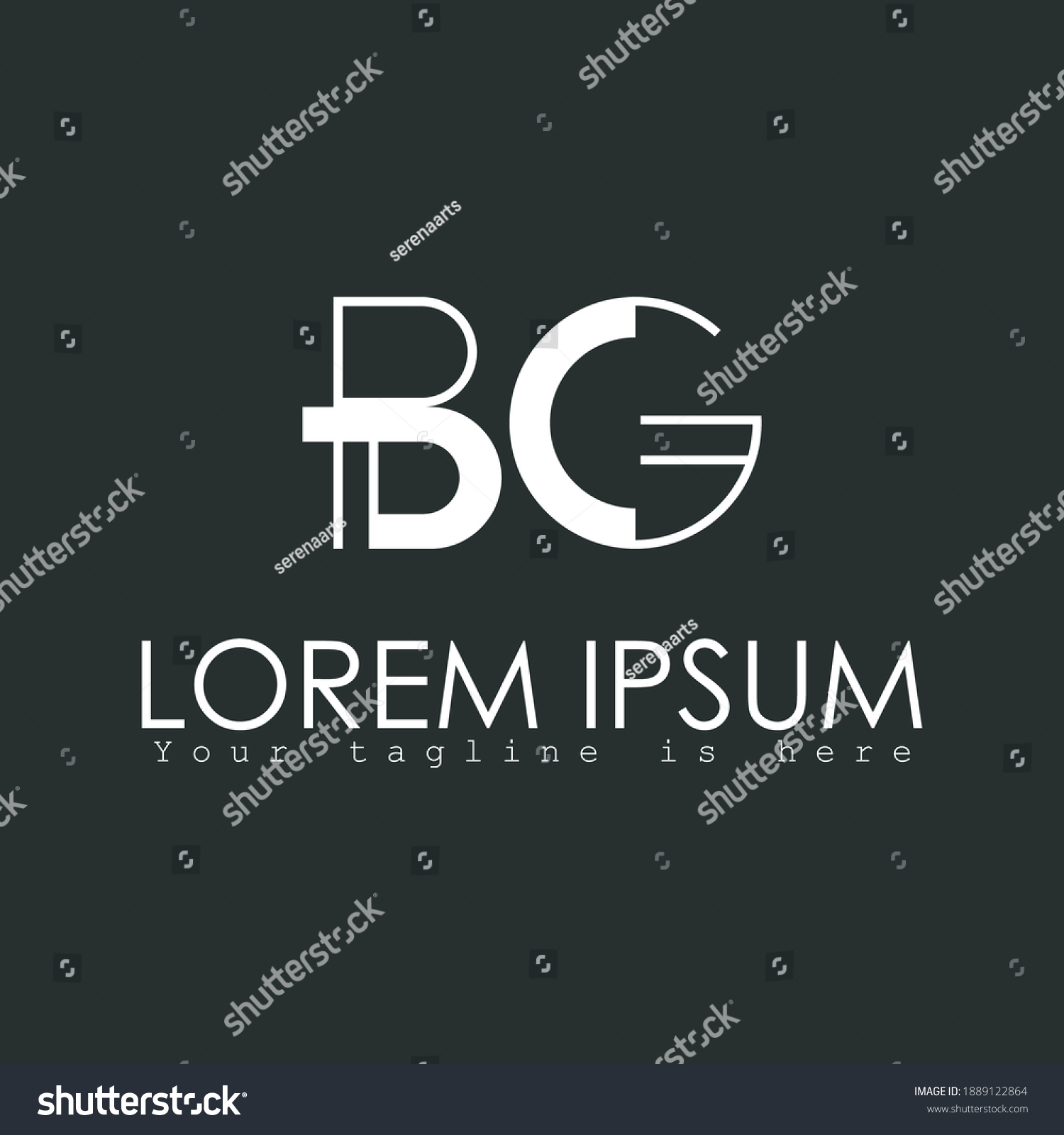 Bg Logo Design Template Vector Graphic Stock Vector (Royalty Free ...