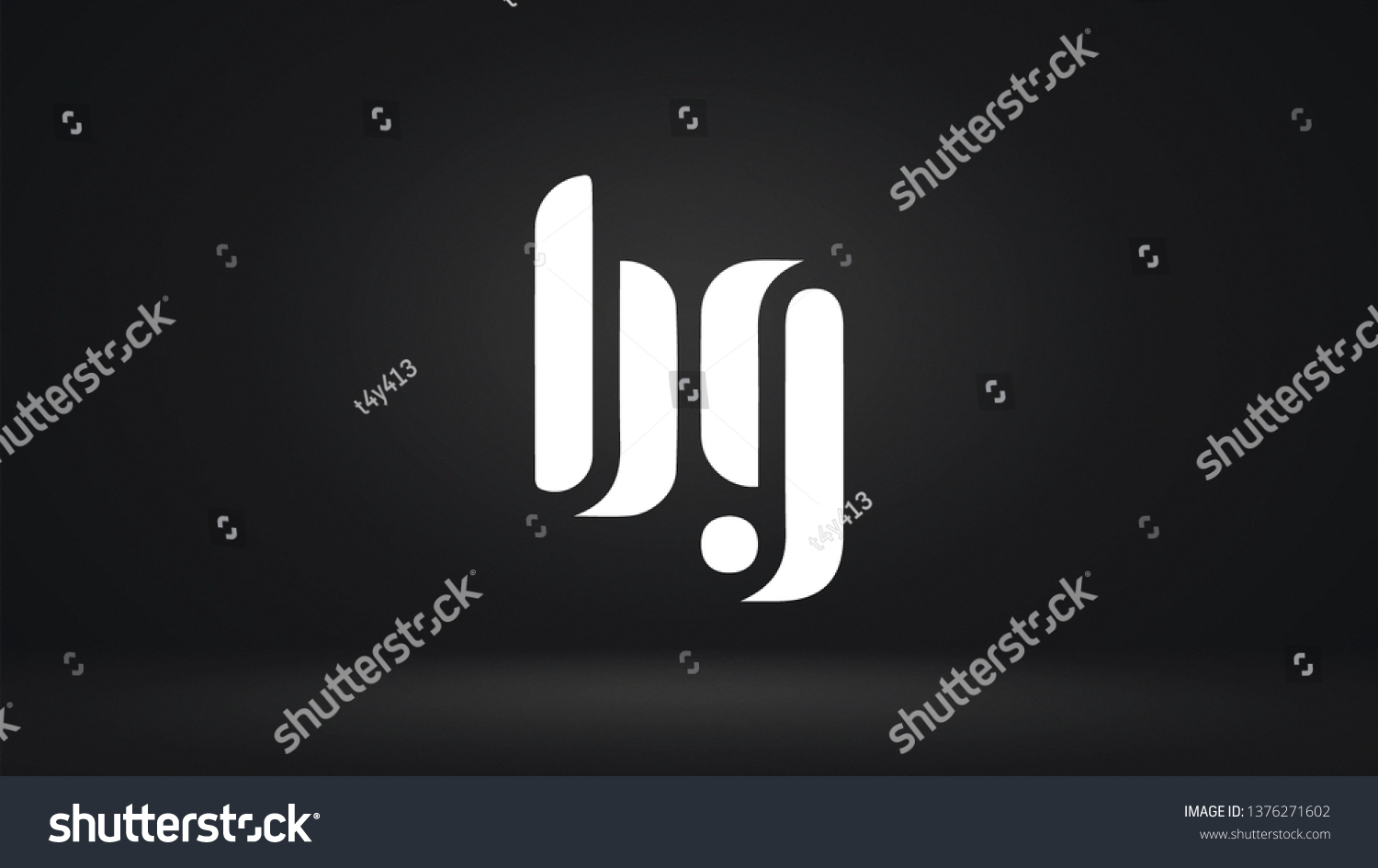 Bg Logo Design Template Vector Illustration Stock Vector (Royalty Free ...