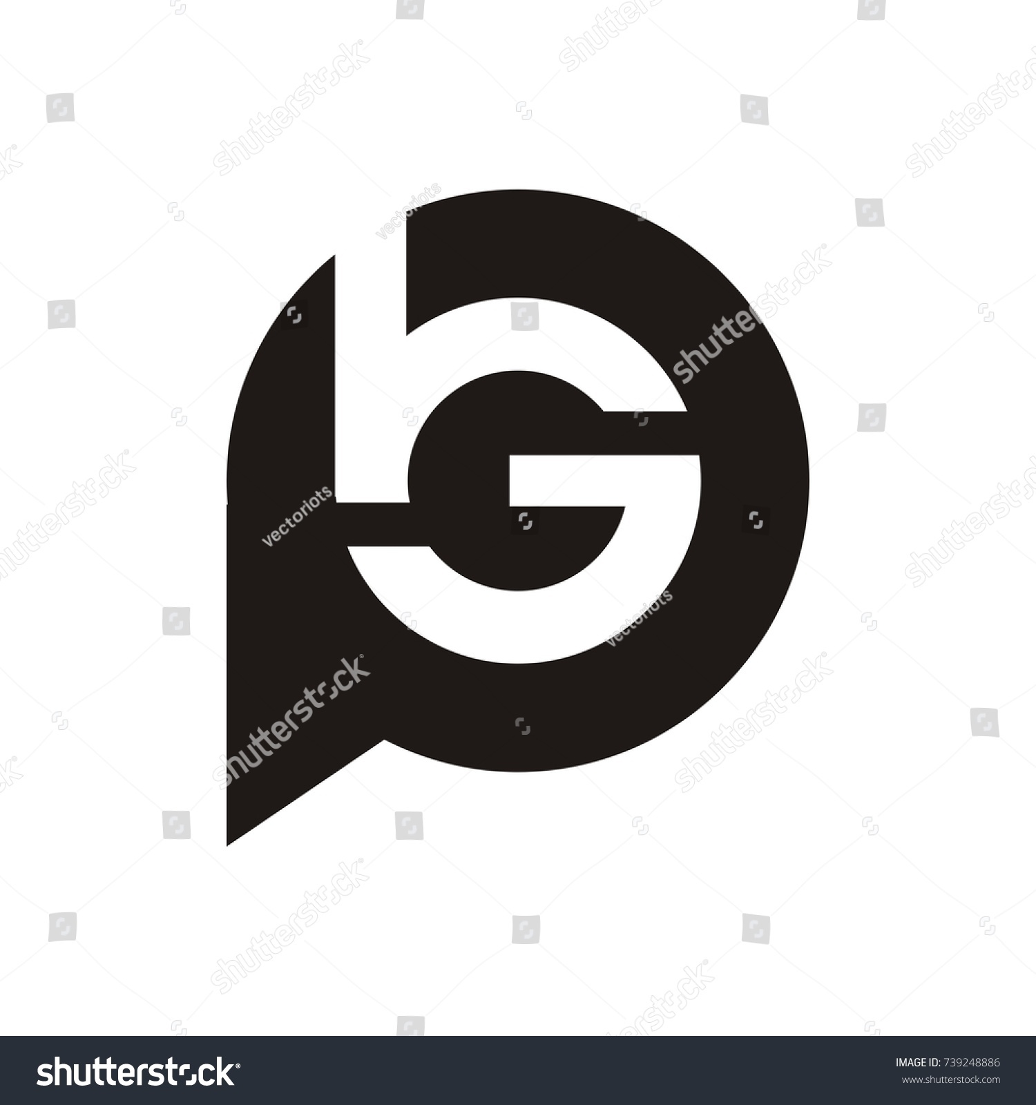 Bg Bgp Logo Initial Letter Design: vector de stock (libre de regalías ...
