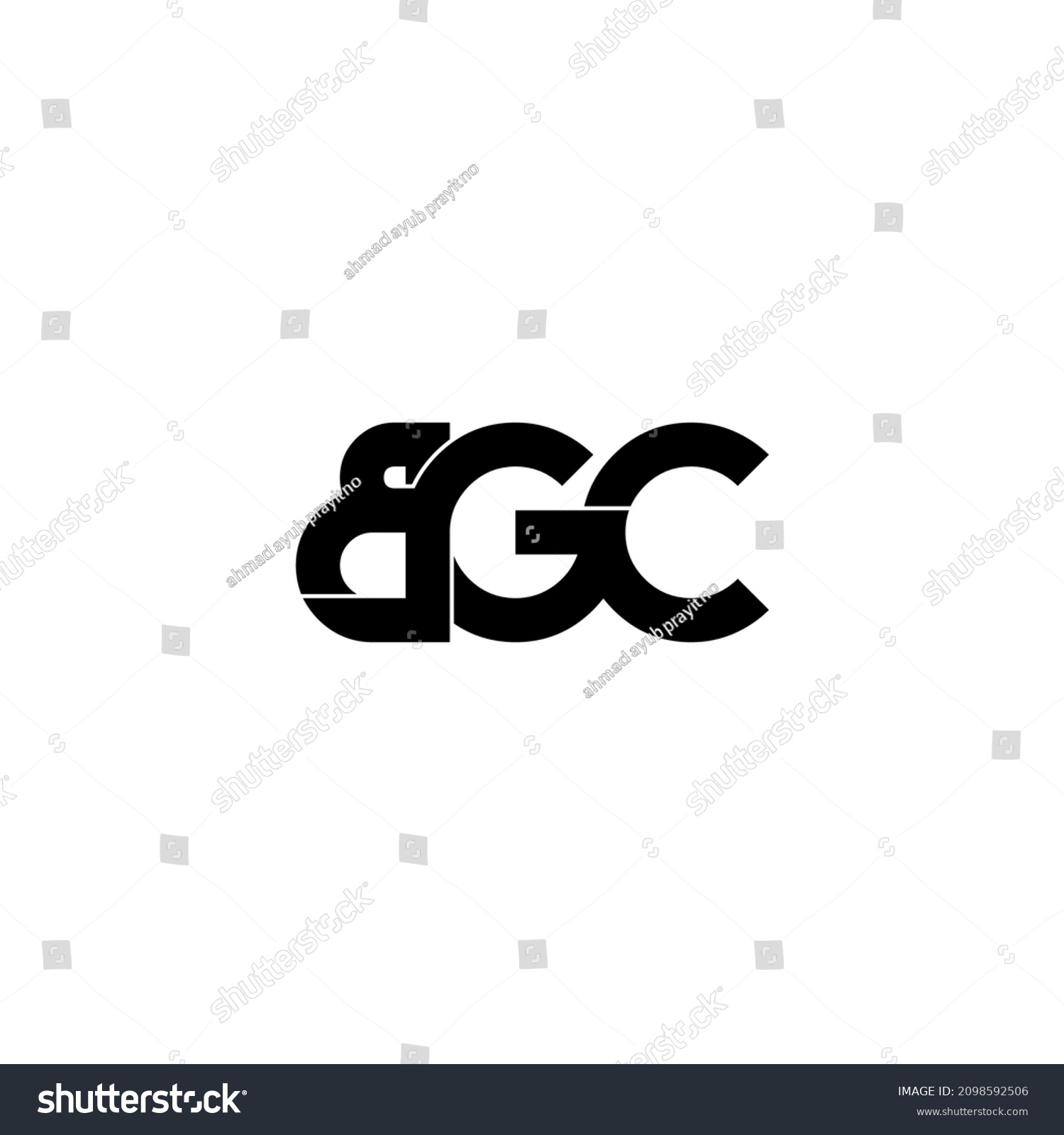 Bgc Letter Initial Monogram Logo Design Stock Vector (Royalty Free ...