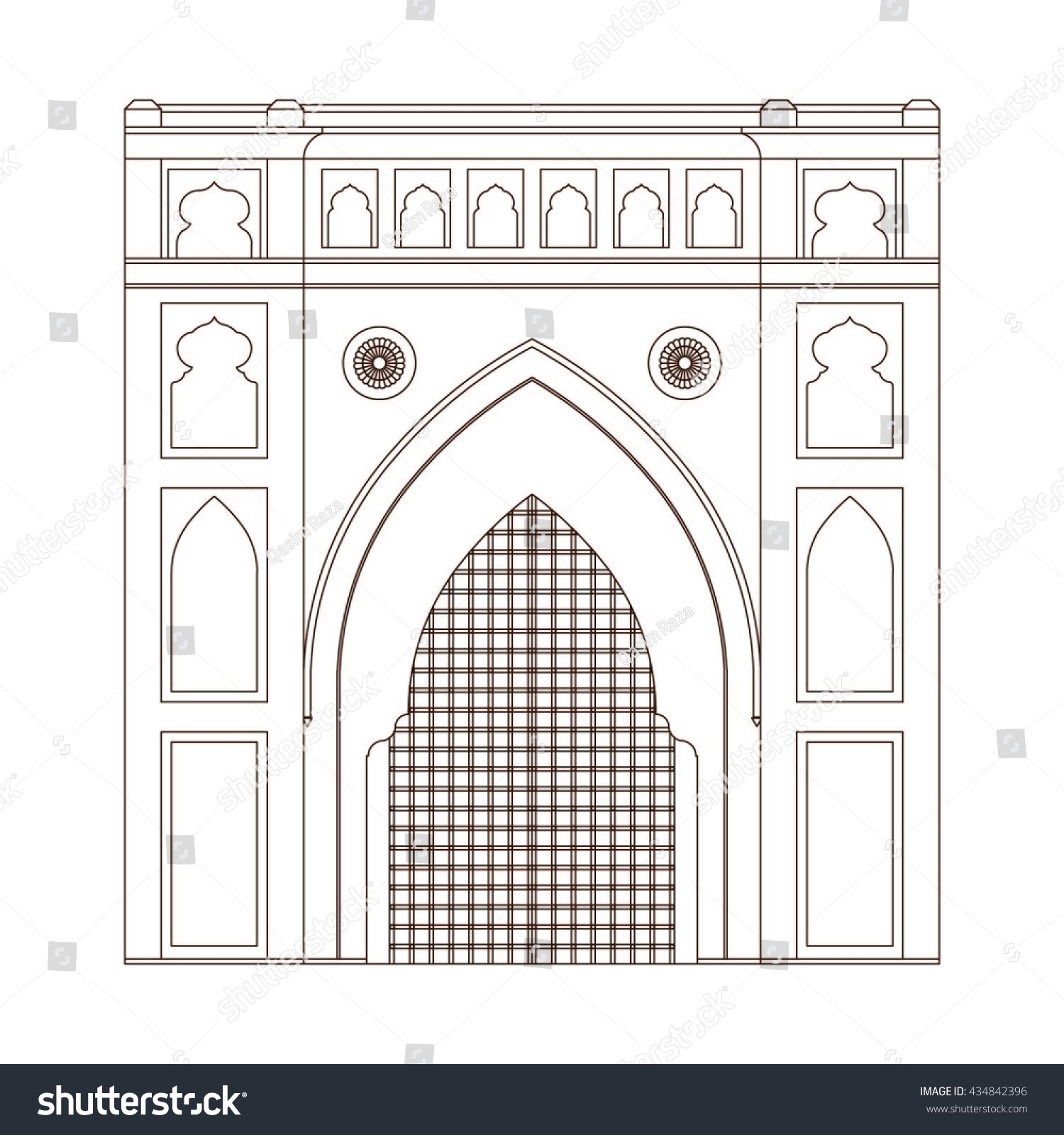 Bhatti Gate Lahore Stock Vector (Royalty Free) 434842396 | Shutterstock
