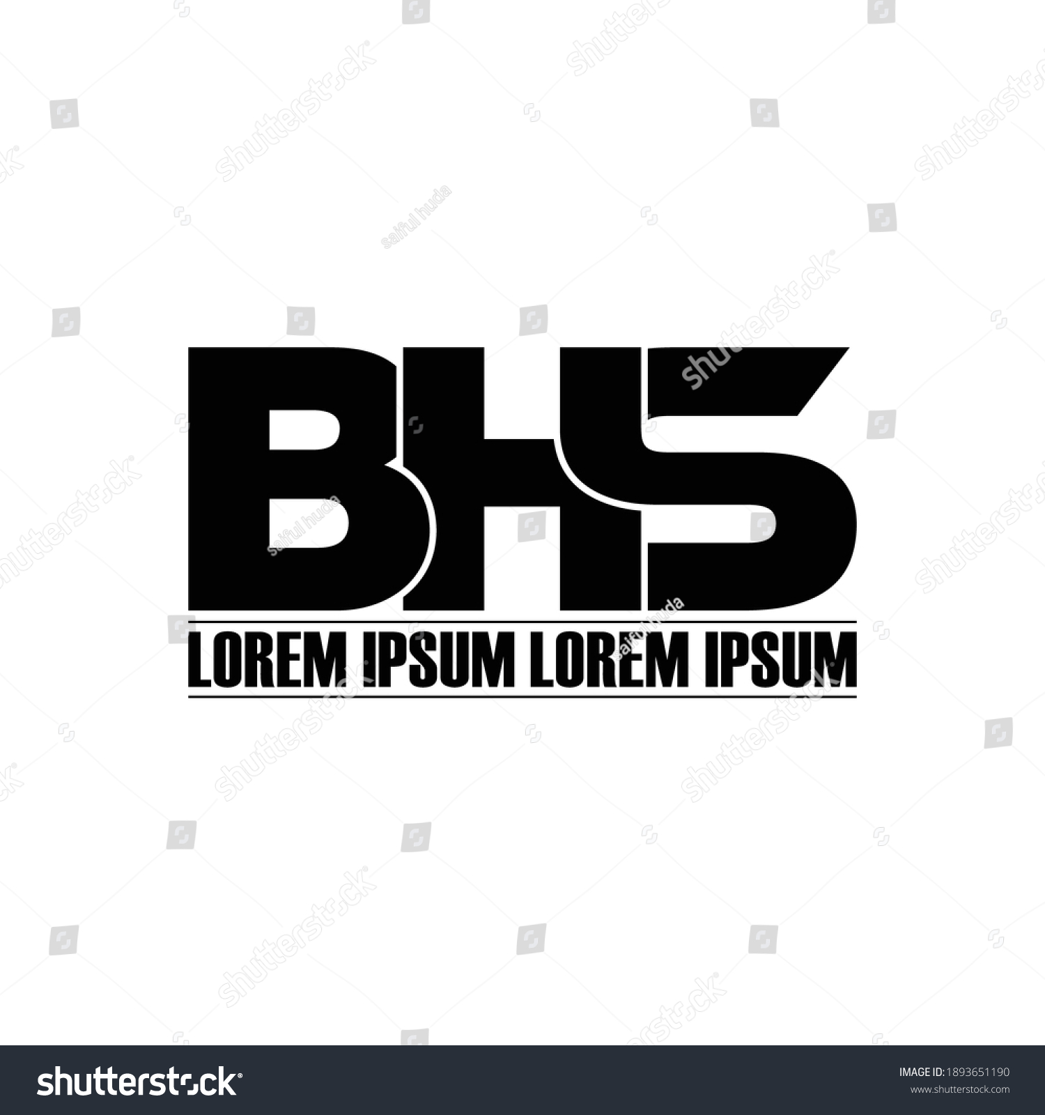 Bhs Letter Monogram Logo Design Vector Stock Vector (Royalty Free ...