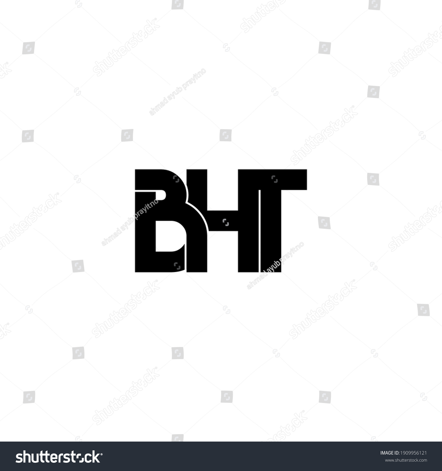 Bht Letter Original Monogram Logo Design: เวกเตอร์สต็อก (ปลอดค่า ...