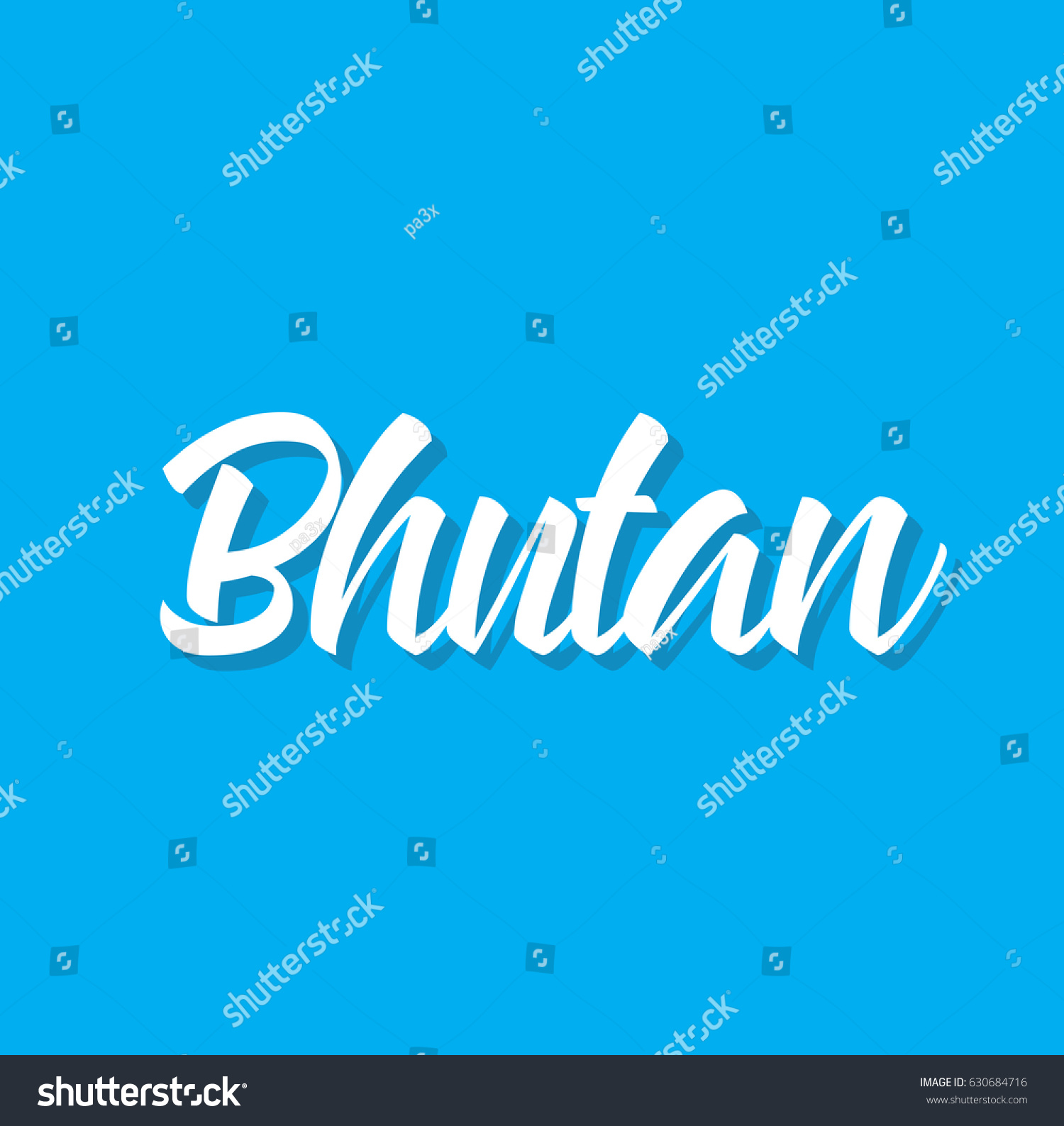 Bhutan Text Design Vector Calligraphy Typography Stock Vector (Royalty ...