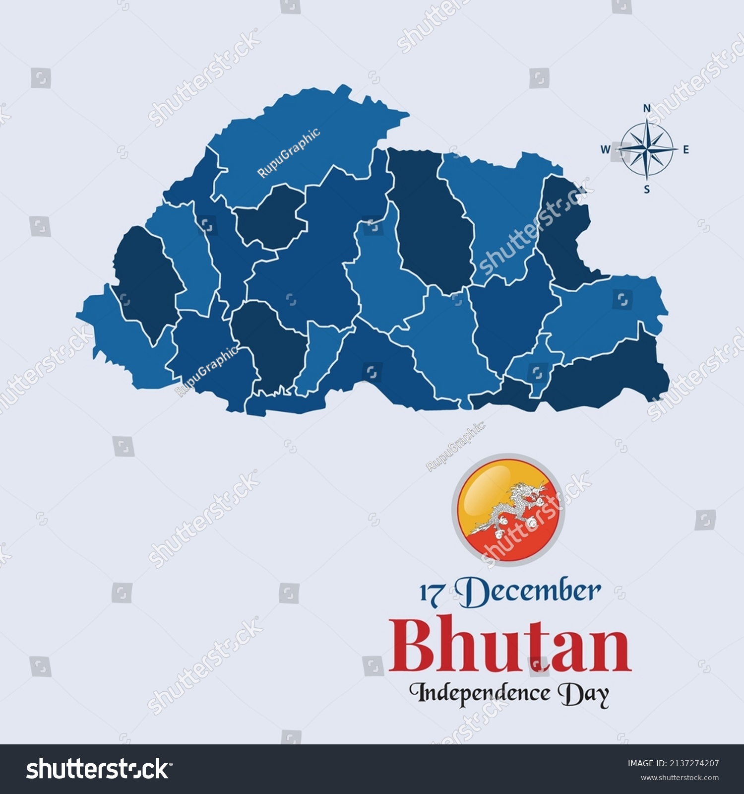 Bhutan Vector Map Flag Bhutan Flag Stock Vector (Royalty Free ...
