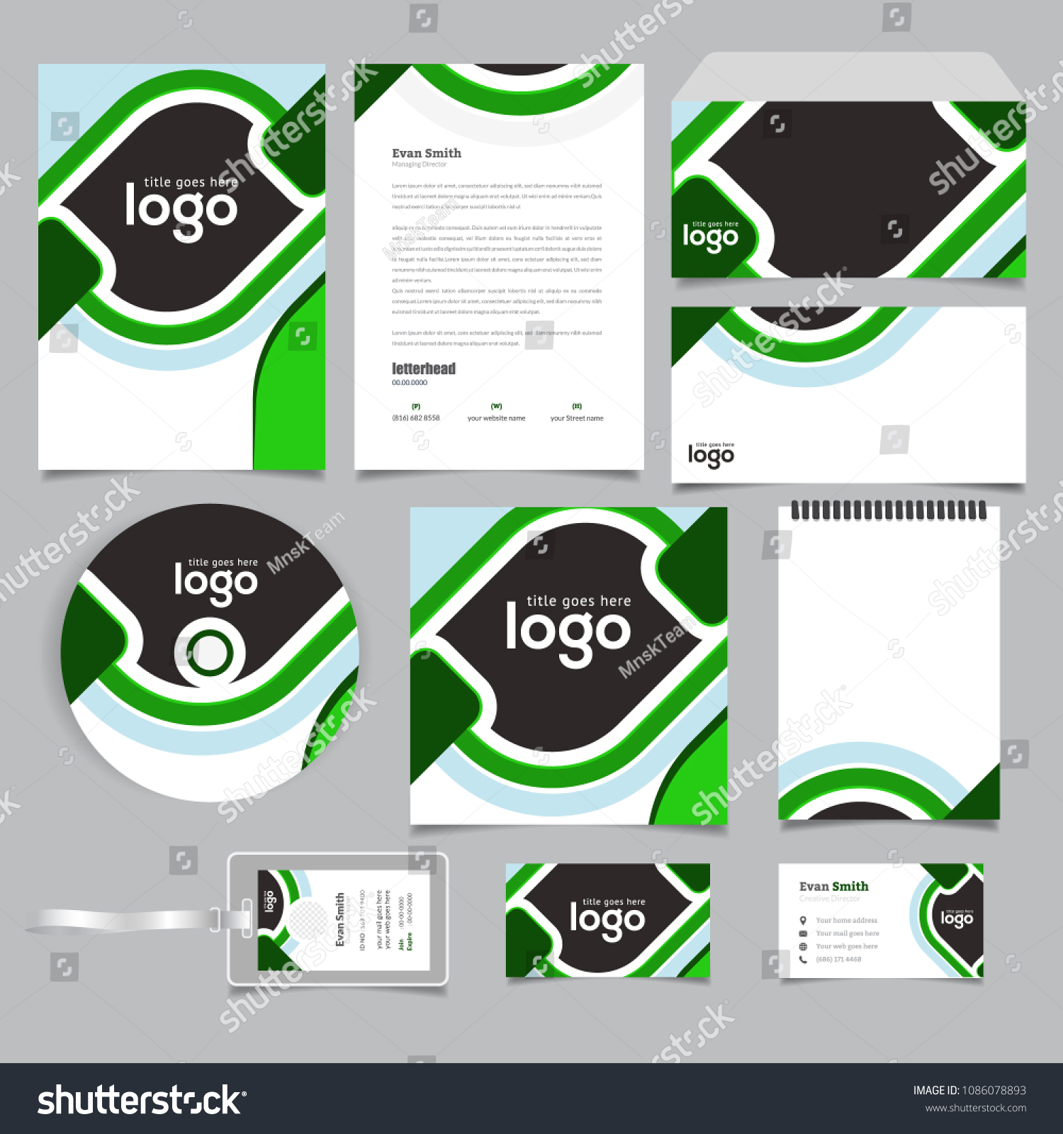 Bi Fold Presentation Folder Vector Design Stock Vector (Royalty Free ...