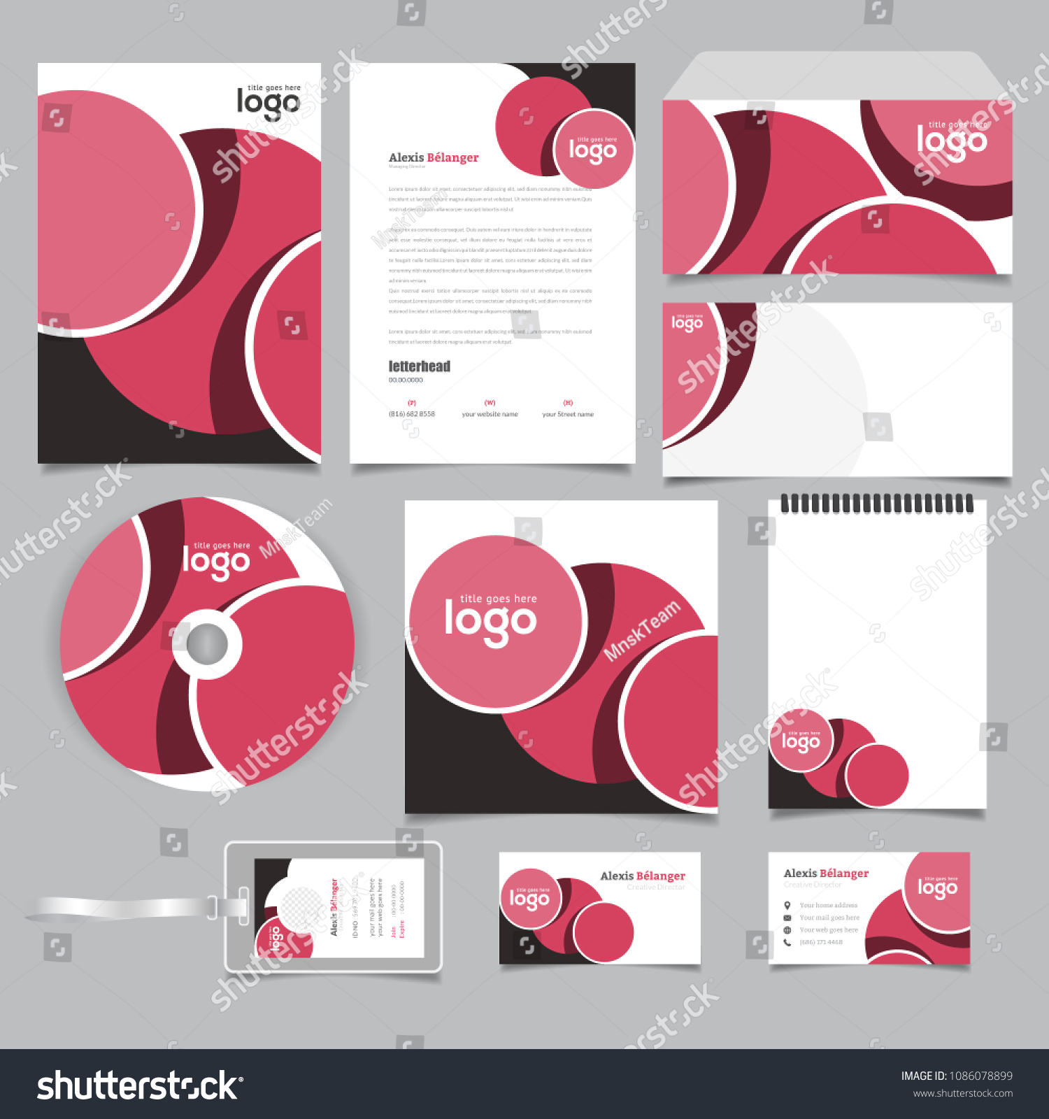 Bi Fold Presentation Folder Vector Design Stock Vector (Royalty Free ...