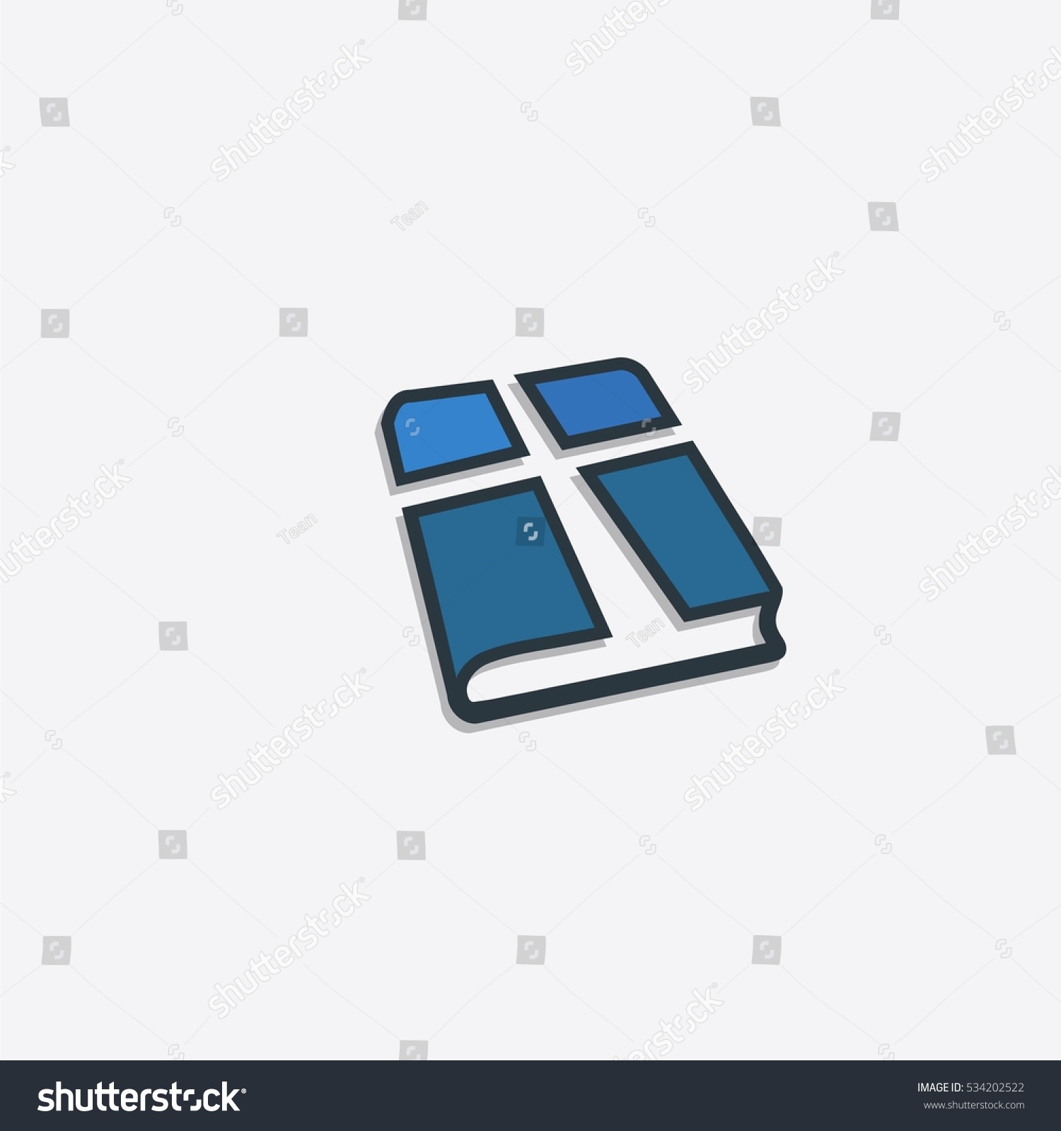Bible Book Cross Stock Vector (Royalty Free) 534202522 | Shutterstock