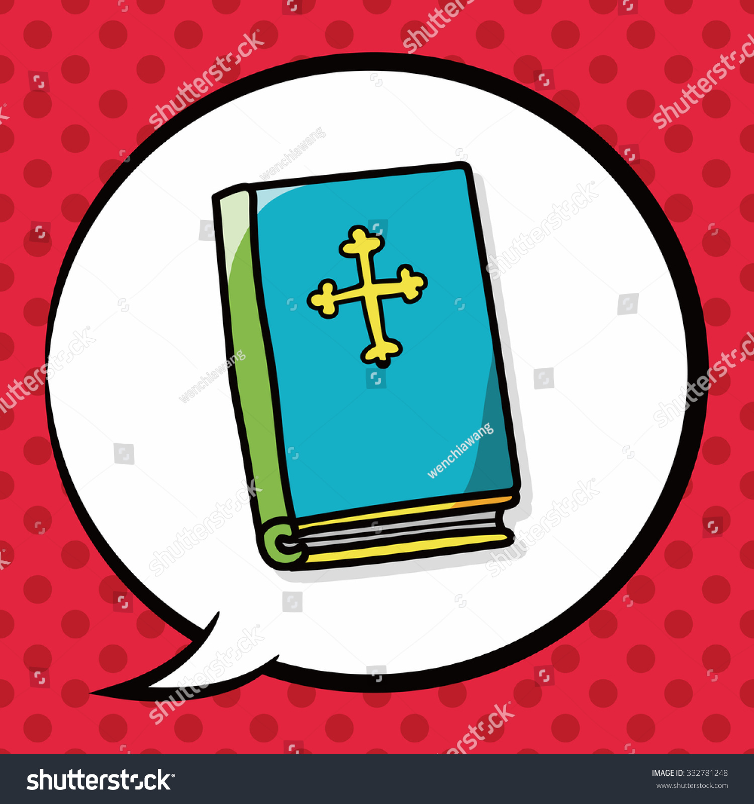 Bible Doodle Speech Bubble Stock Vector (Royalty Free) 332781248 ...