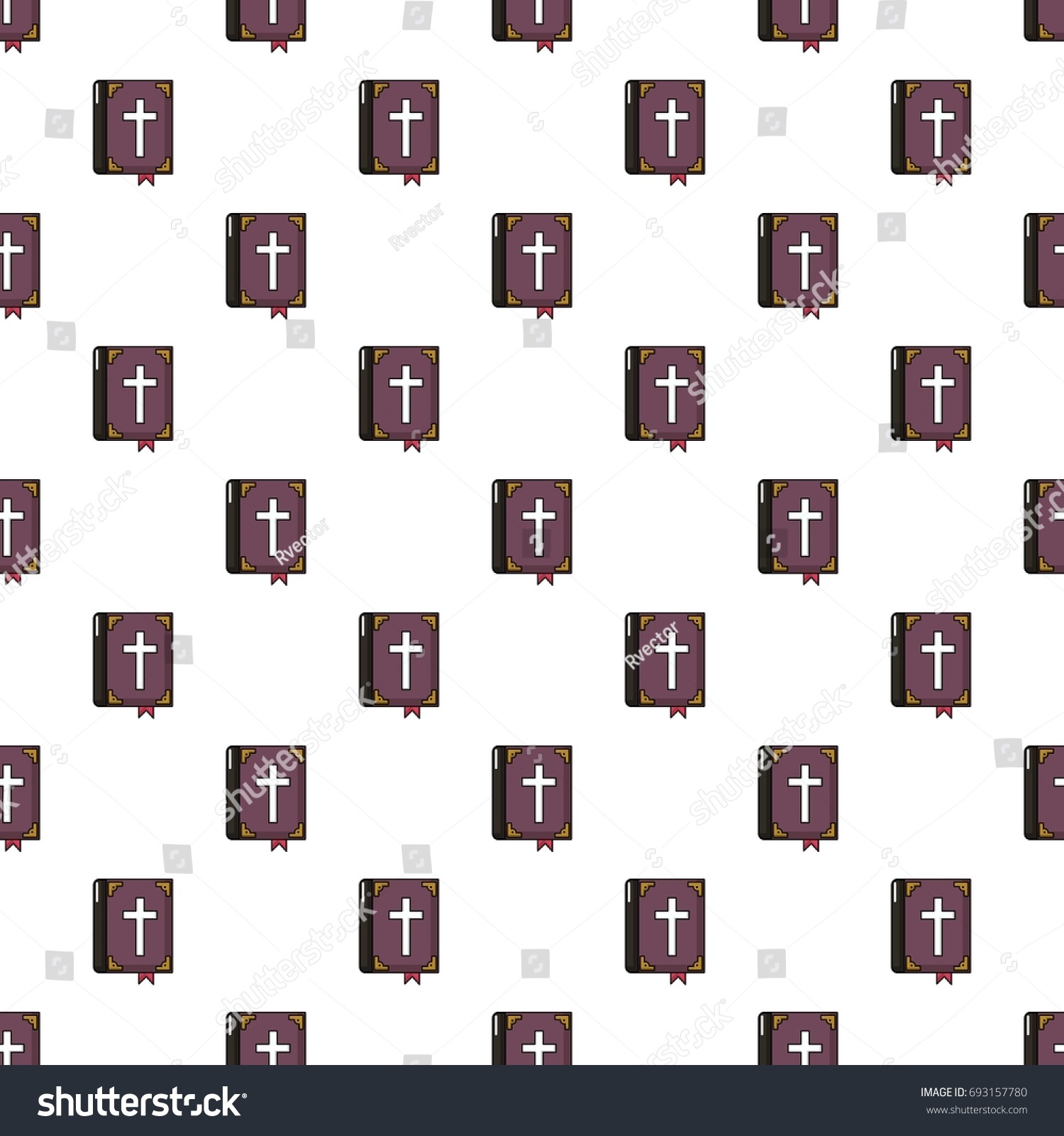 Bible Pattern Cartoon Style Seamless Pattern Stock Vector (Royalty Free ...