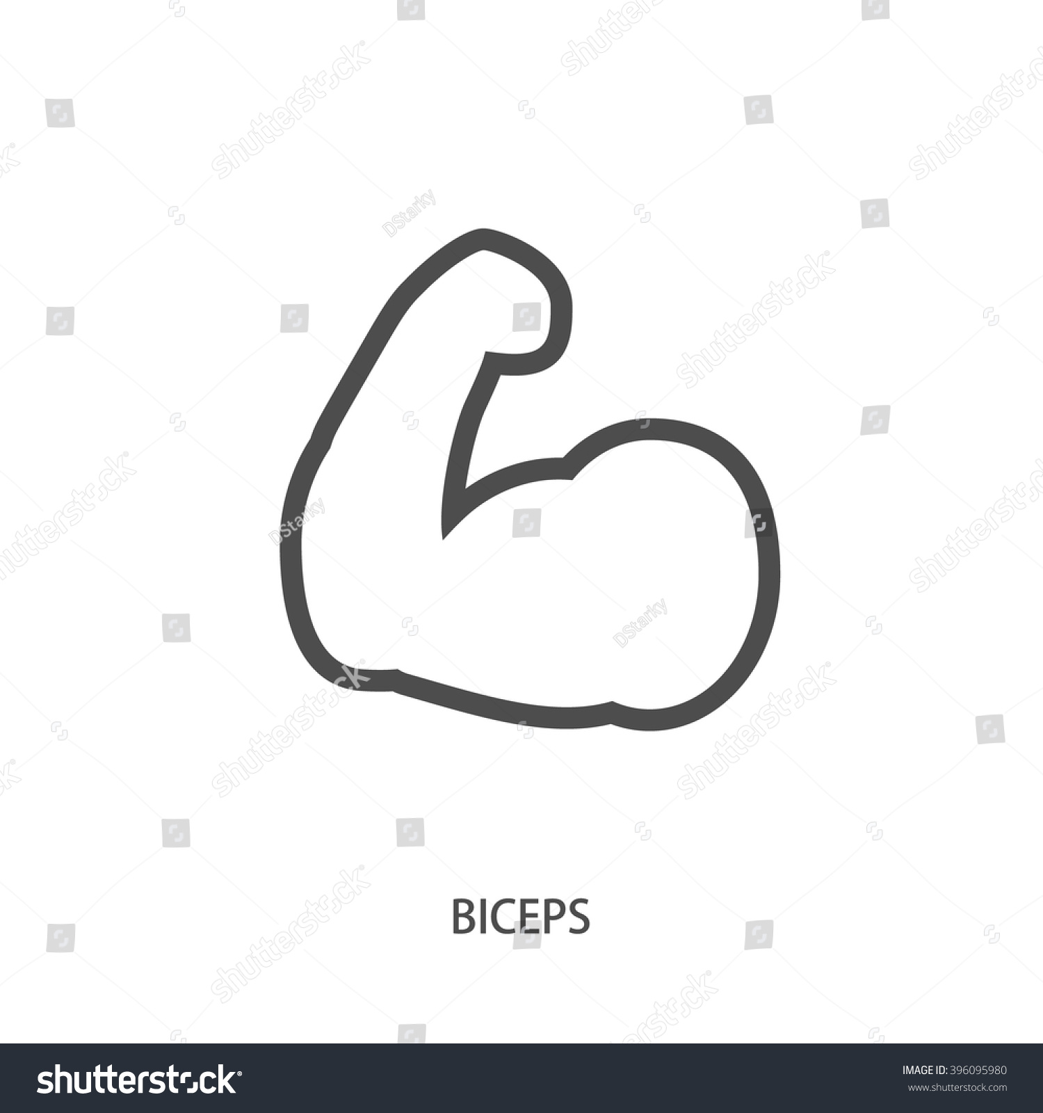 Biceps Icon Lineart Stock Vector (Royalty Free) 396095980 | Shutterstock