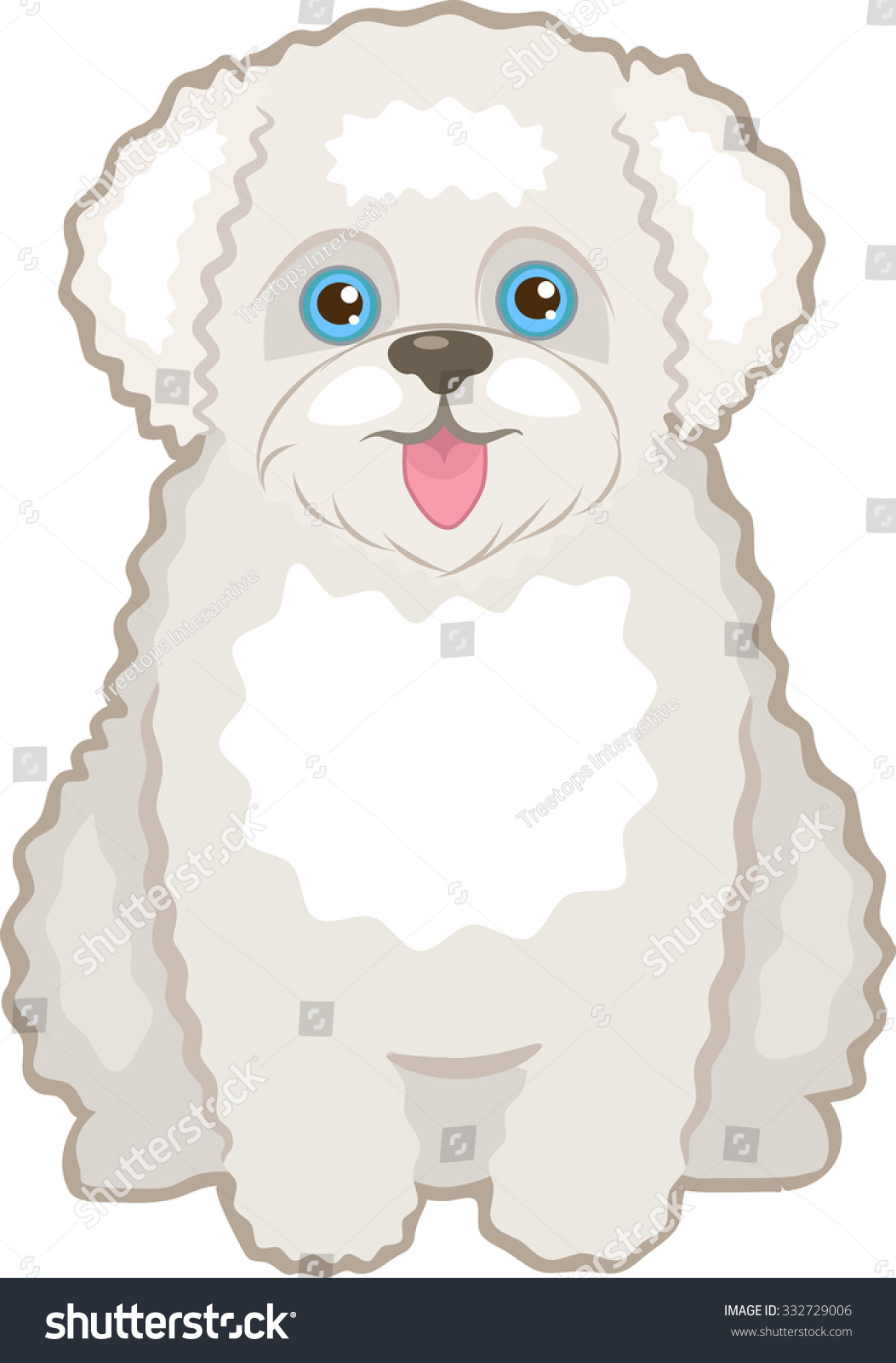 Bichon Frise Vector Illustration: vector de stock (libre de regalías ...