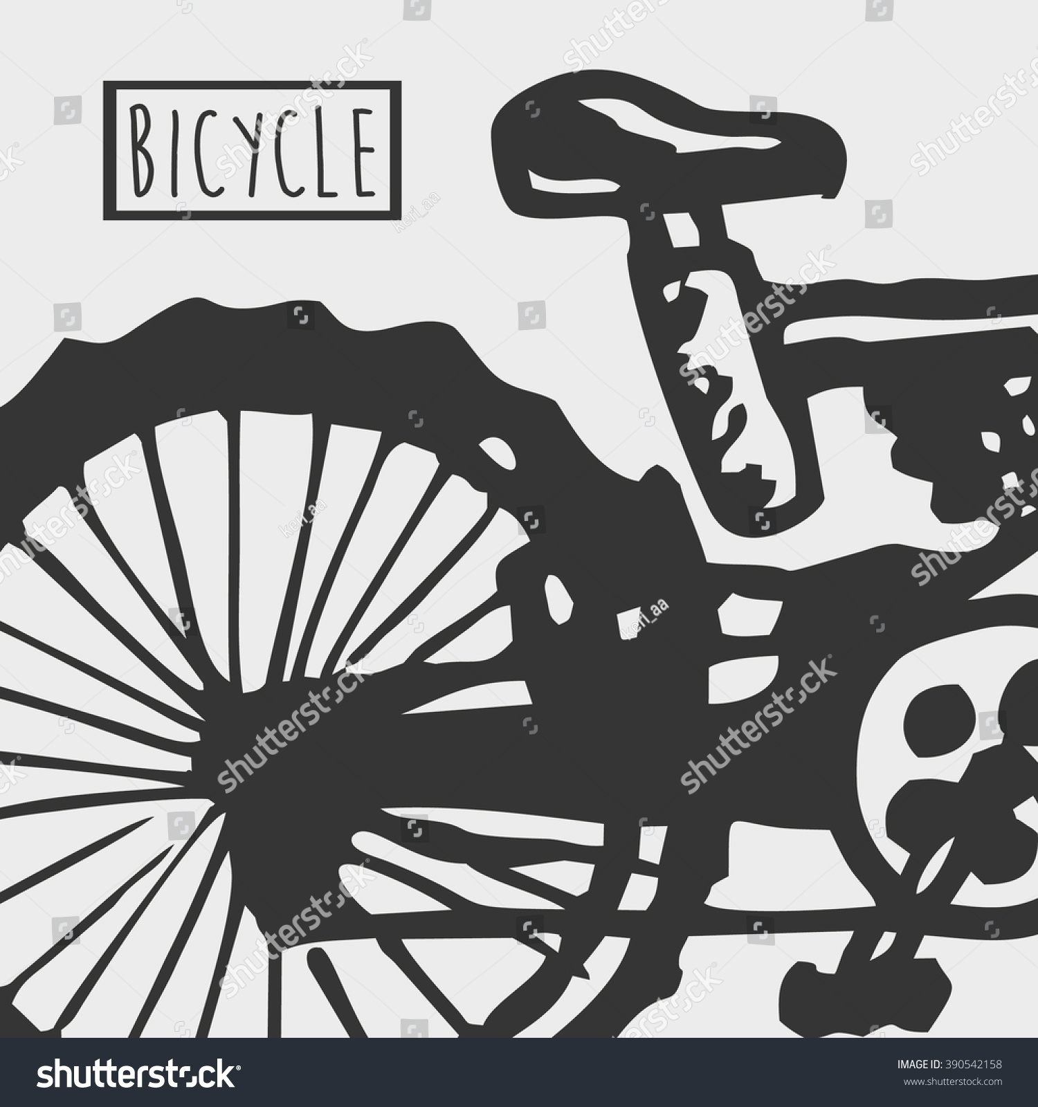 Bicycle Cardvector Illustration Stock Vector (Royalty Free) 390542158 ...