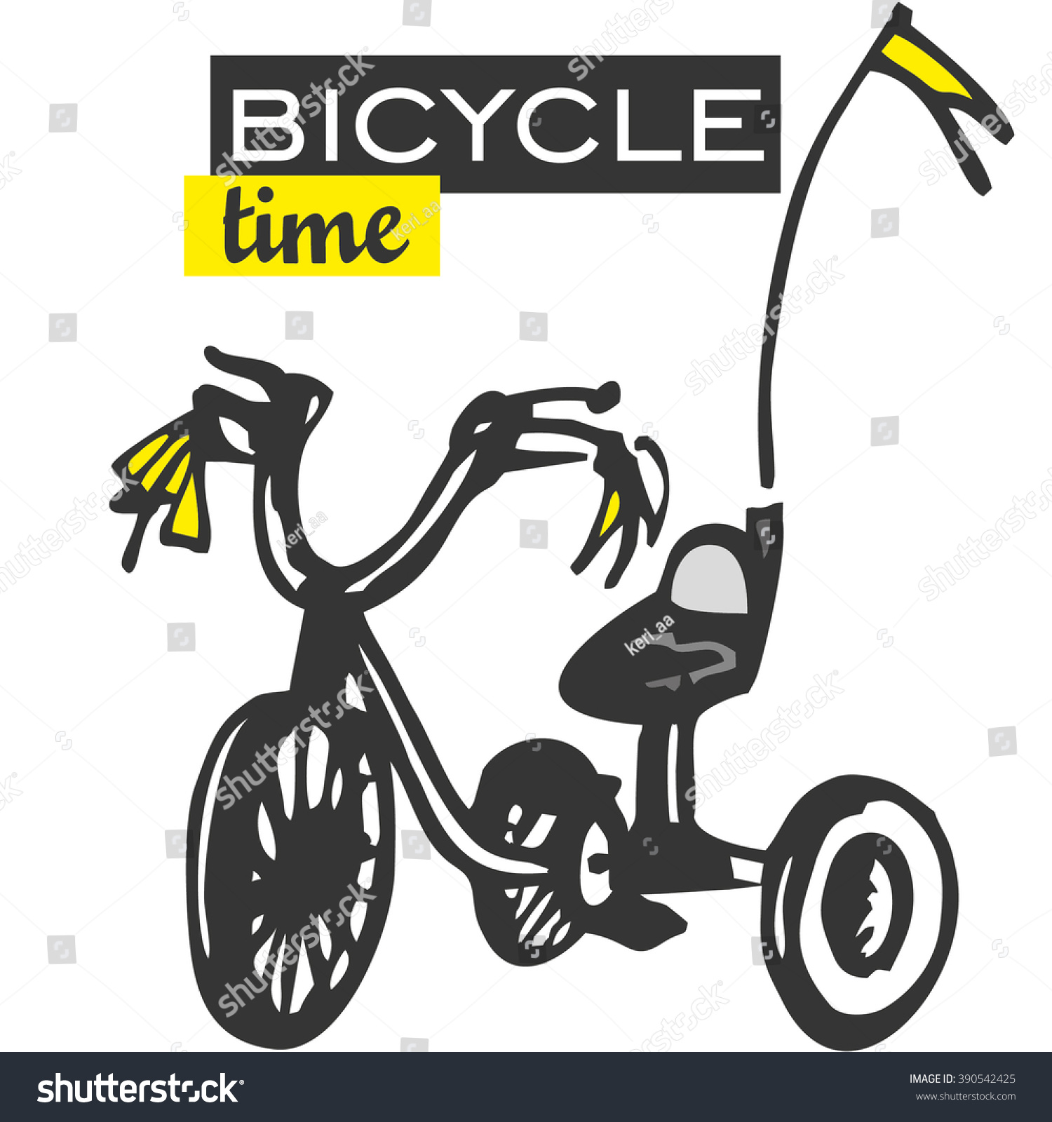 Bicycle Cardvector Illustration Stock Vector (Royalty Free) 390542425 ...