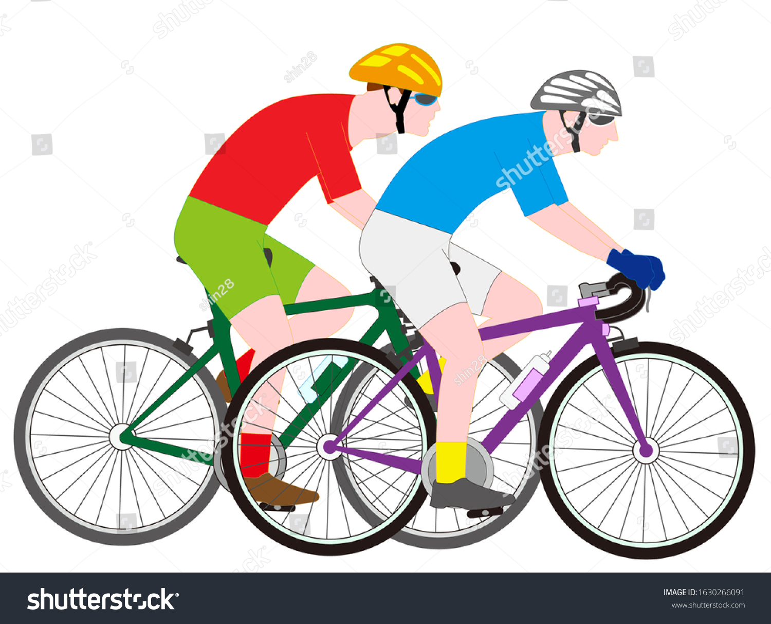 Bicycle Competition Athlete Vector Material Stock Vector (Royalty Free ...