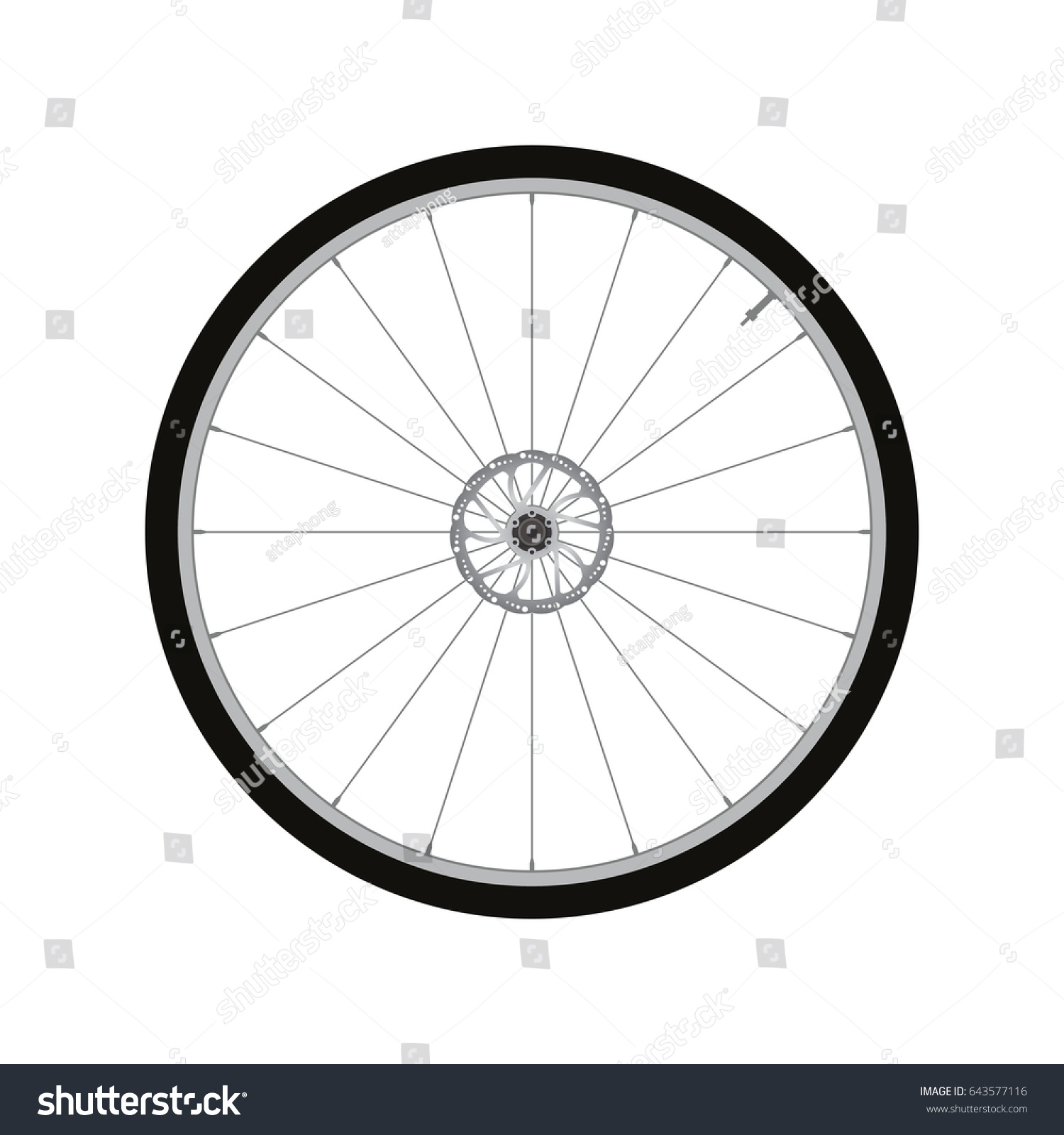 Bicycle Front Wheel Disc Brake Vector Stock Vector (Royalty Free ...