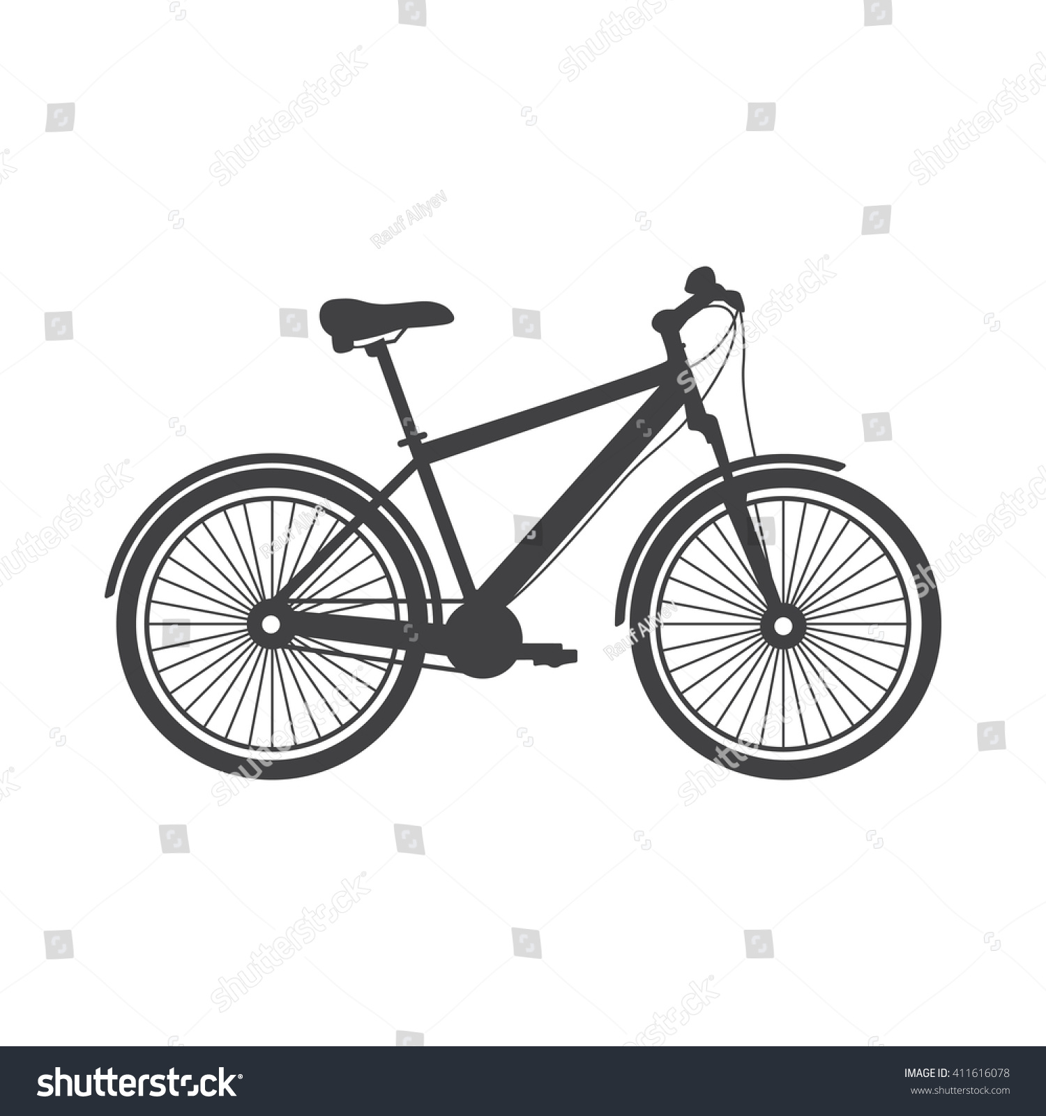 Bicycle Icon Wektor stockowy (beztantiemowy) 411616078 — Shutterstock