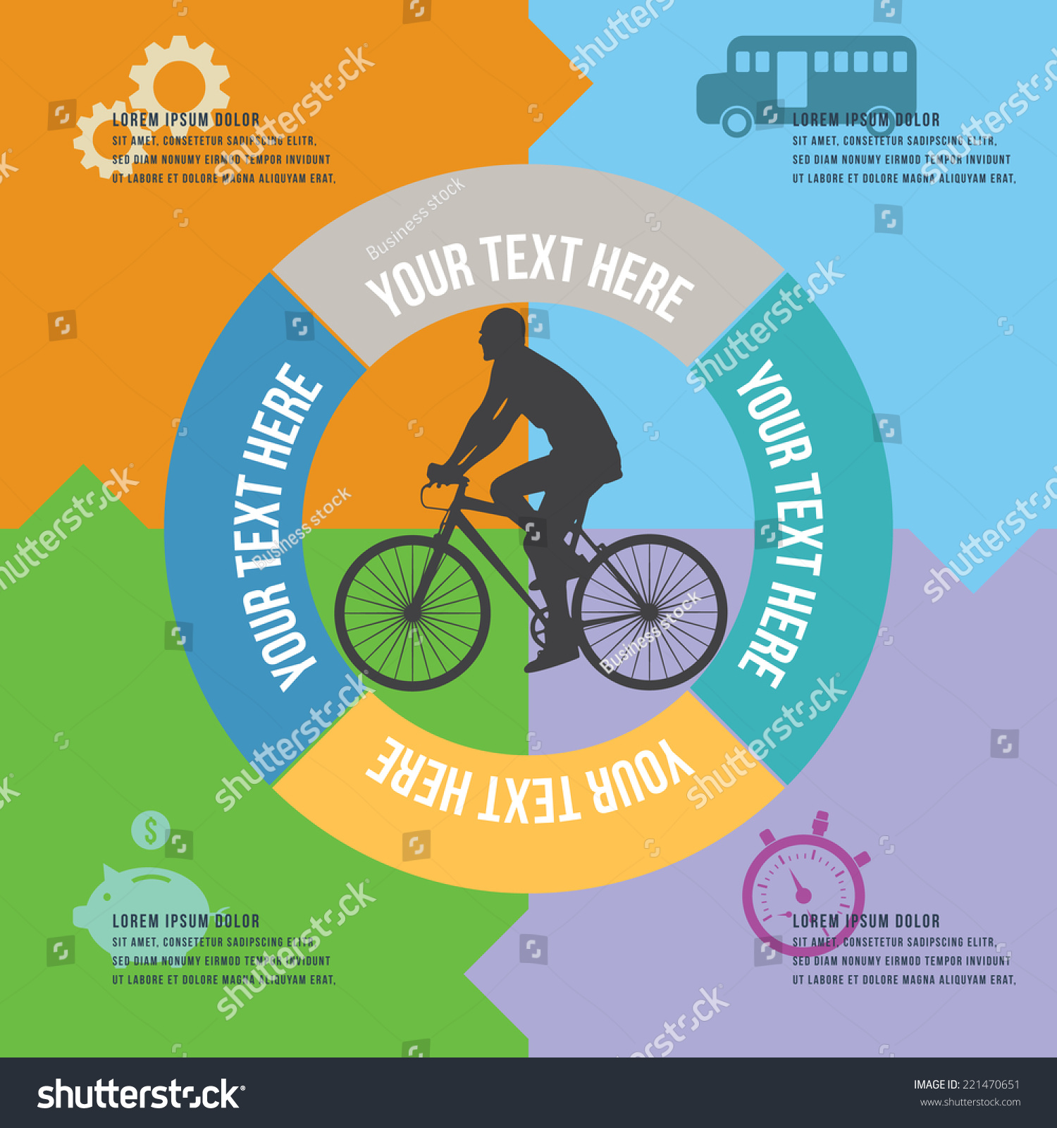 Bicycle Infographics Vector Format Stock Vector (Royalty Free) 221470651