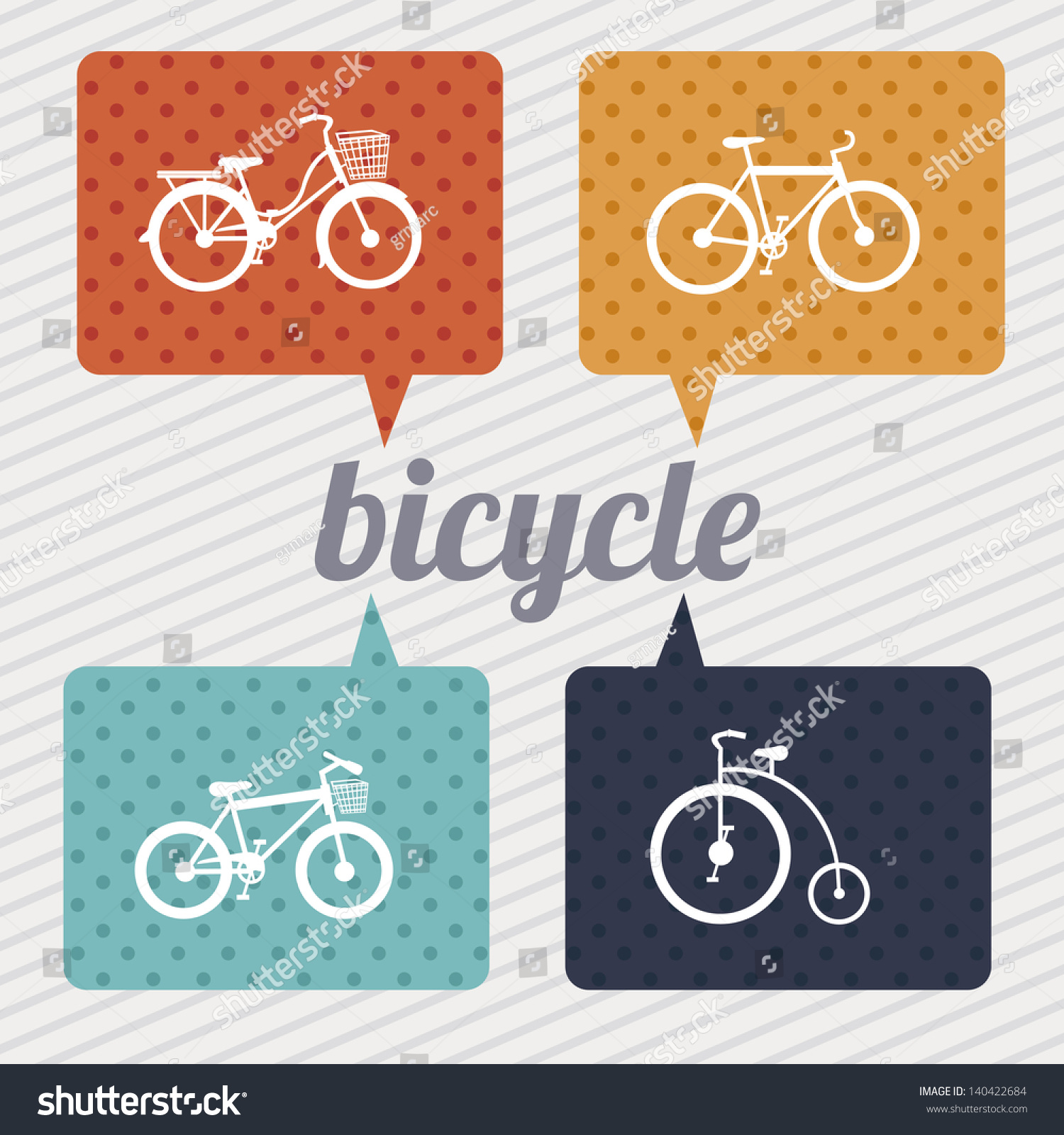 Bicycle Models Over Grunge Background Vector Stock Vector (Royalty Free ...