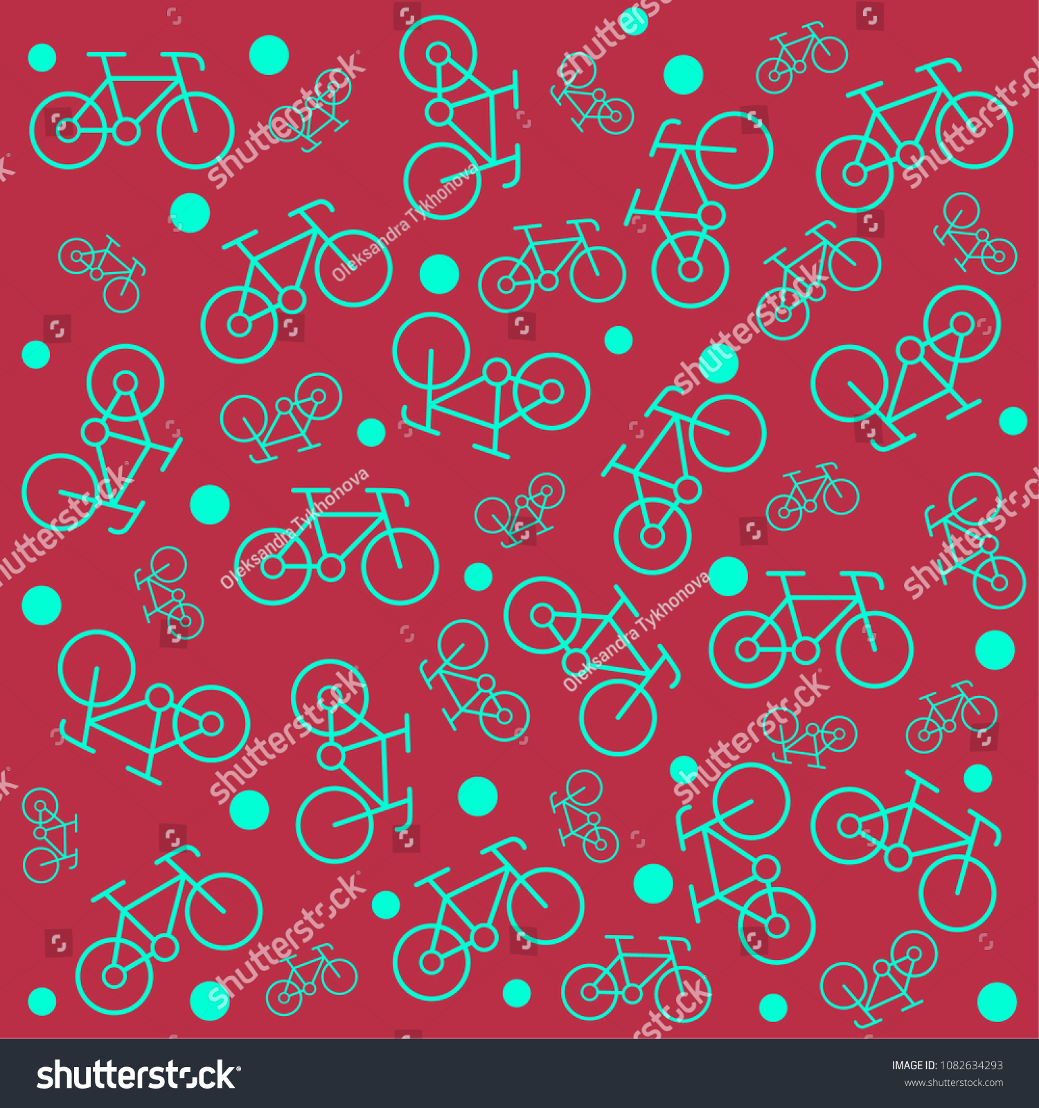Bicycle Pattern Background Bike Vector Illustration Stock Vector ...