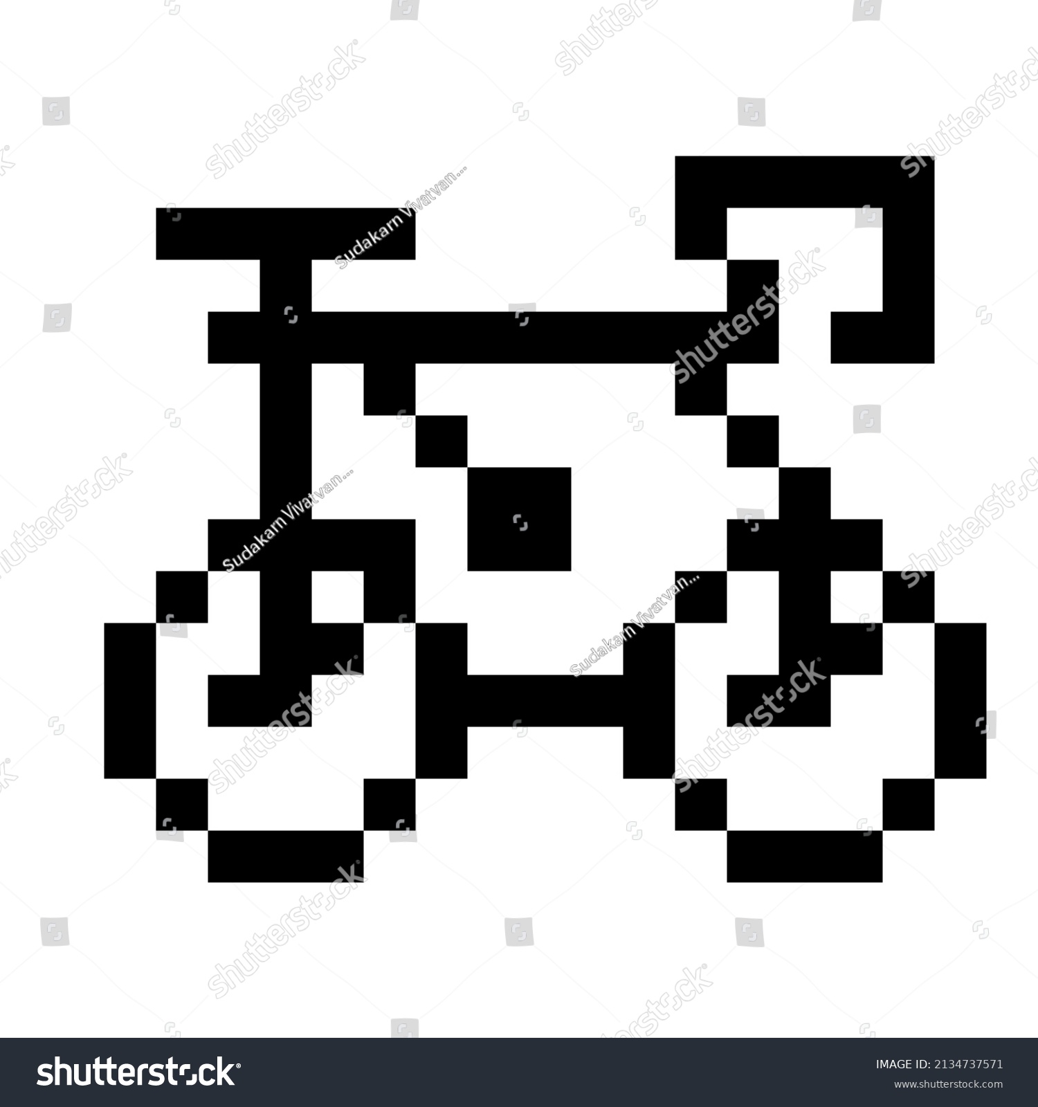 Bicycle Pixel Art Vector Illustration Stock Vector (Royalty Free ...