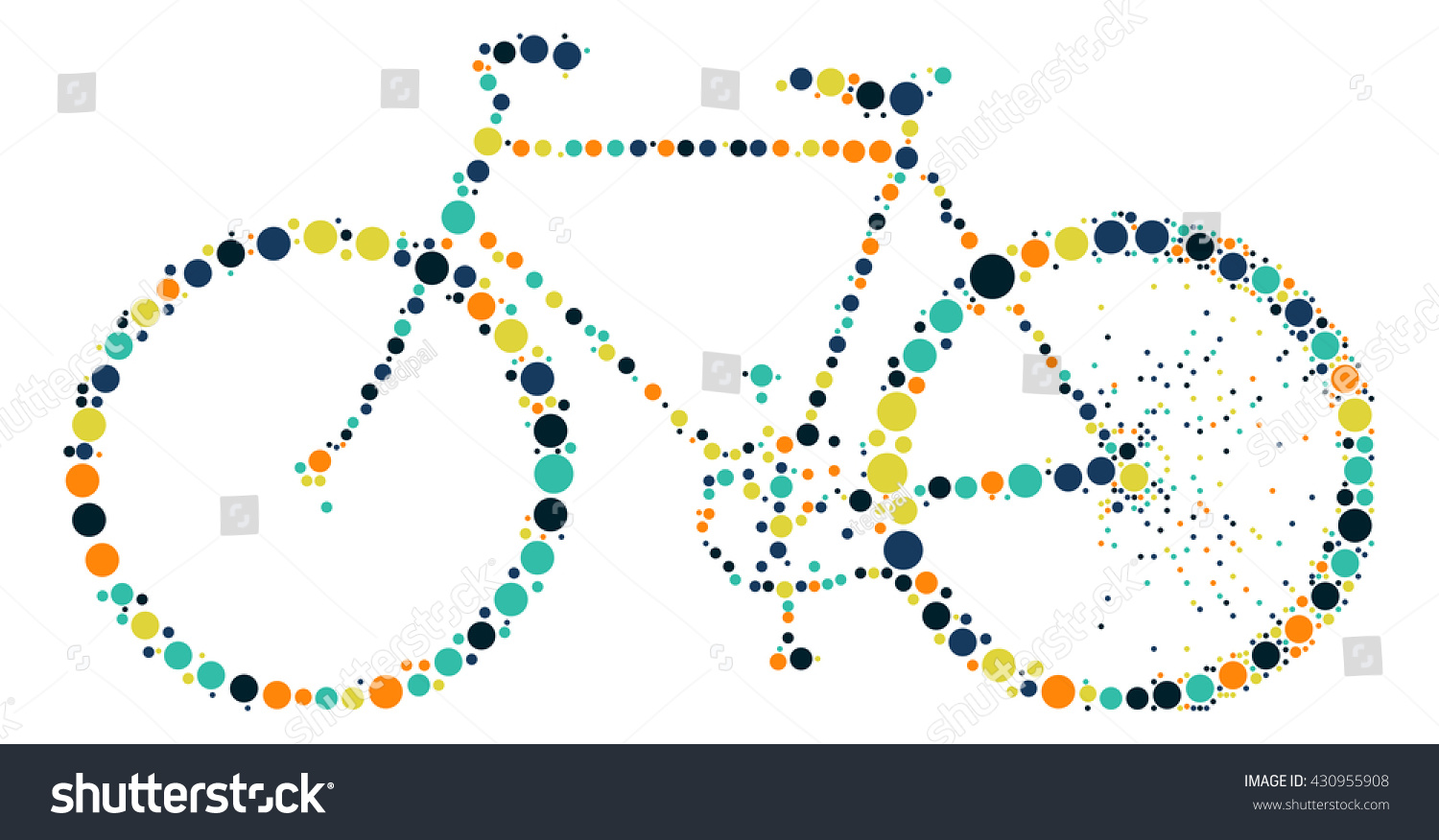 Bicycle Shape Vector Design By Color Stock Vector (Royalty Free ...