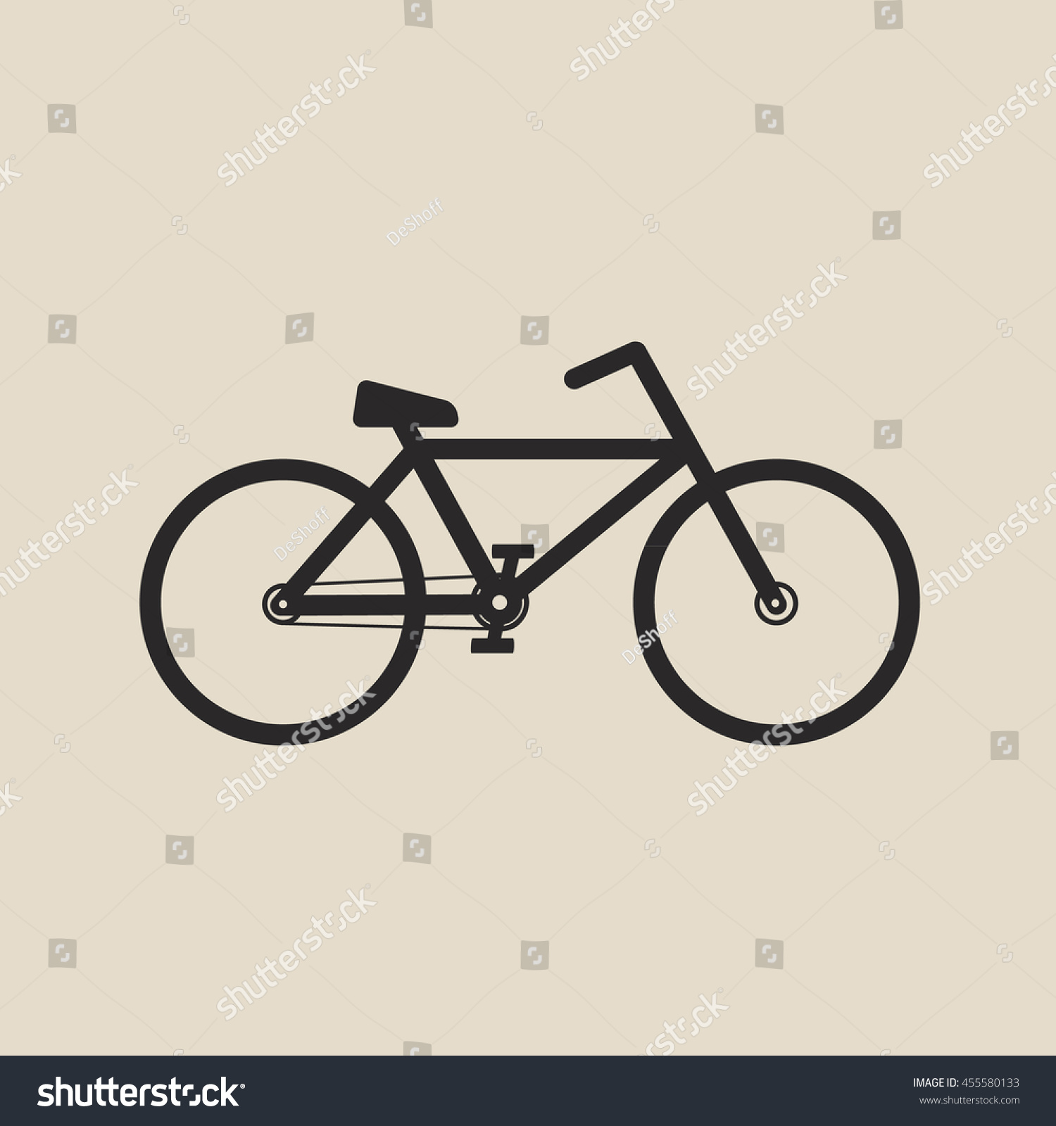 Bicycle Sign Vector Flat Illustration Stock Vector (Royalty Free ...