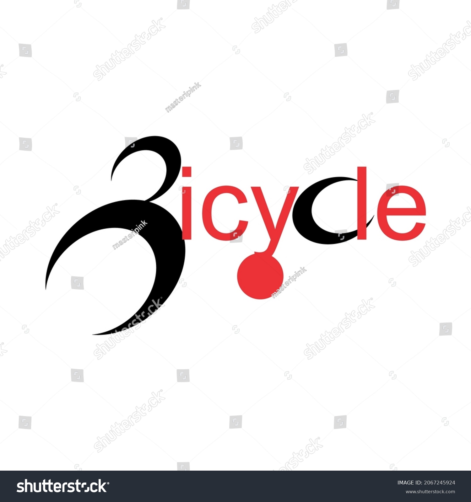 Bicycle Text Logo Vector Free Design Stock Vector (Royalty Free ...