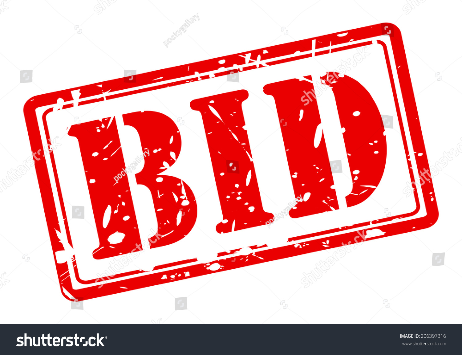 Bid Red Stamp Text On White: vector de stock (libre de regalías ...