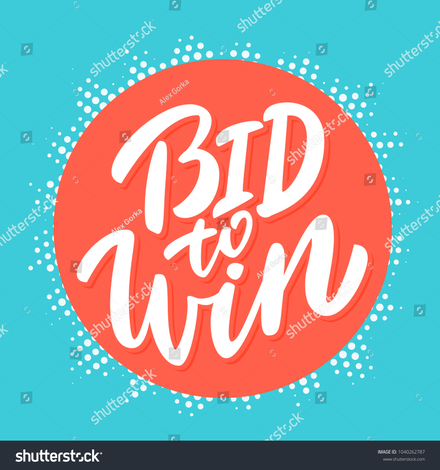 Bid Win Banner Stock Vector (Royalty Free) 1040262787