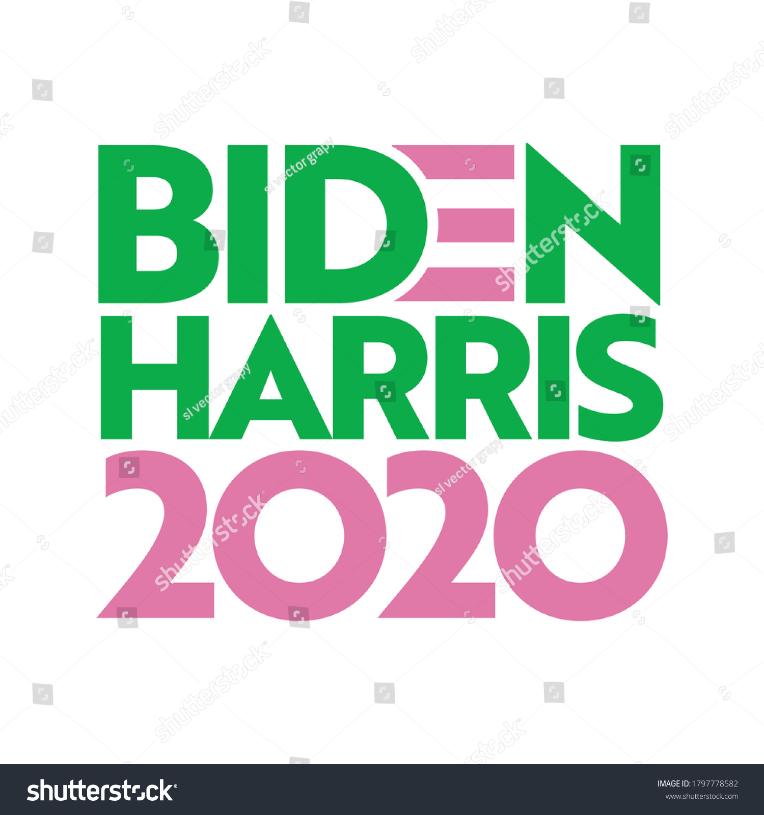 Biden Harris 2020 Vector Design White Stock Vector (Royalty Free ...