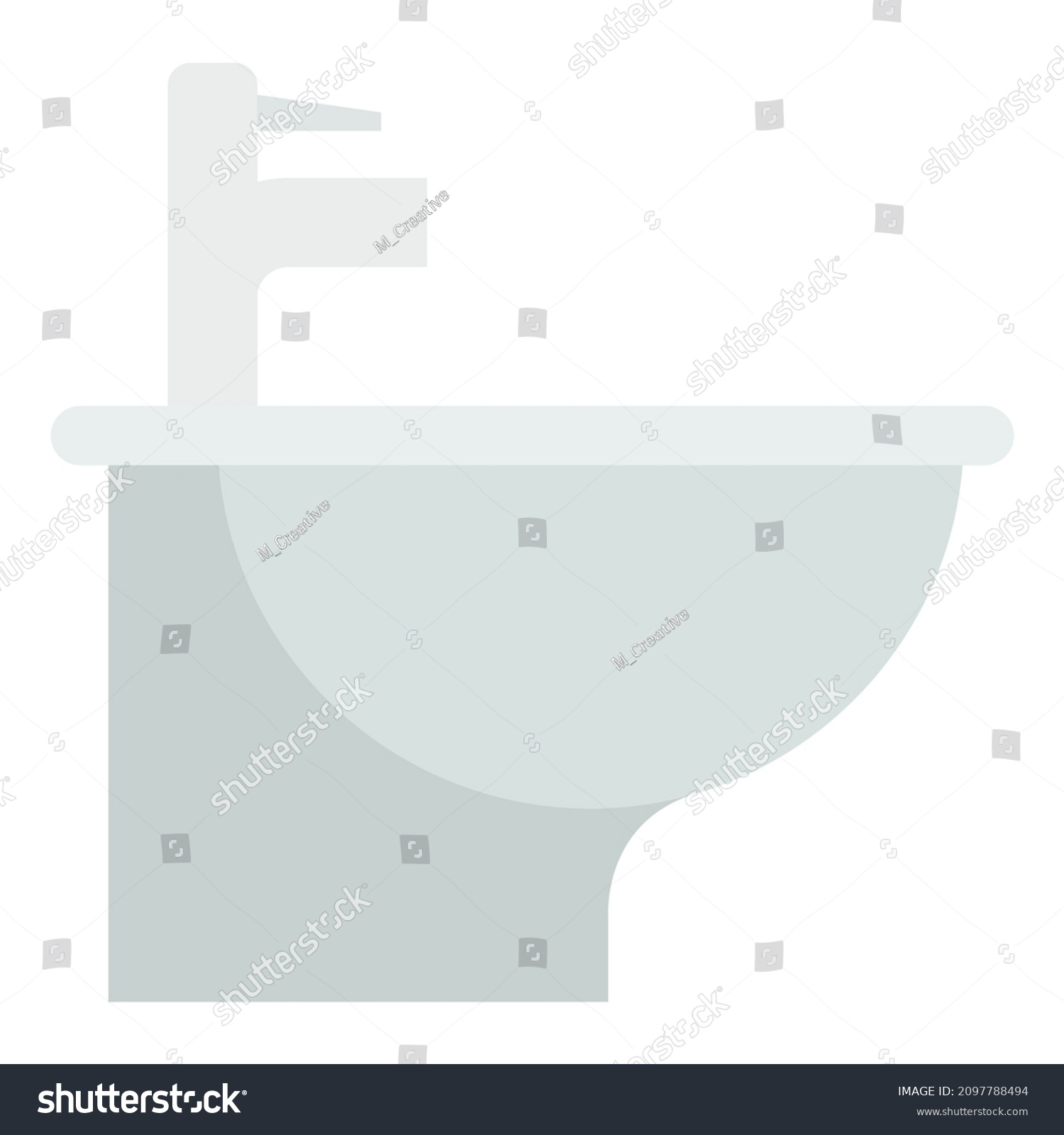 Bidet Flat Clipart Vector Illustration Stock Vector (Royalty Free ...