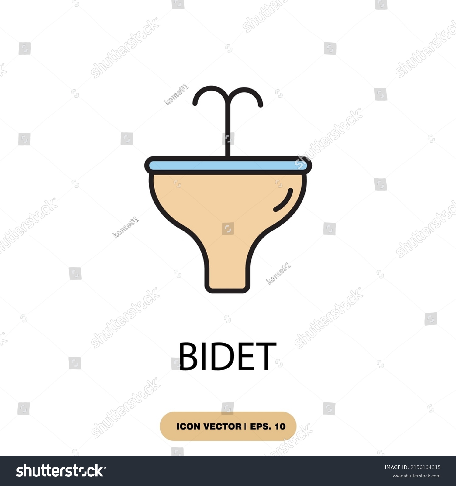 Bidet Icons Symbol Vector Elements Infographic Stock Vector (Royalty ...