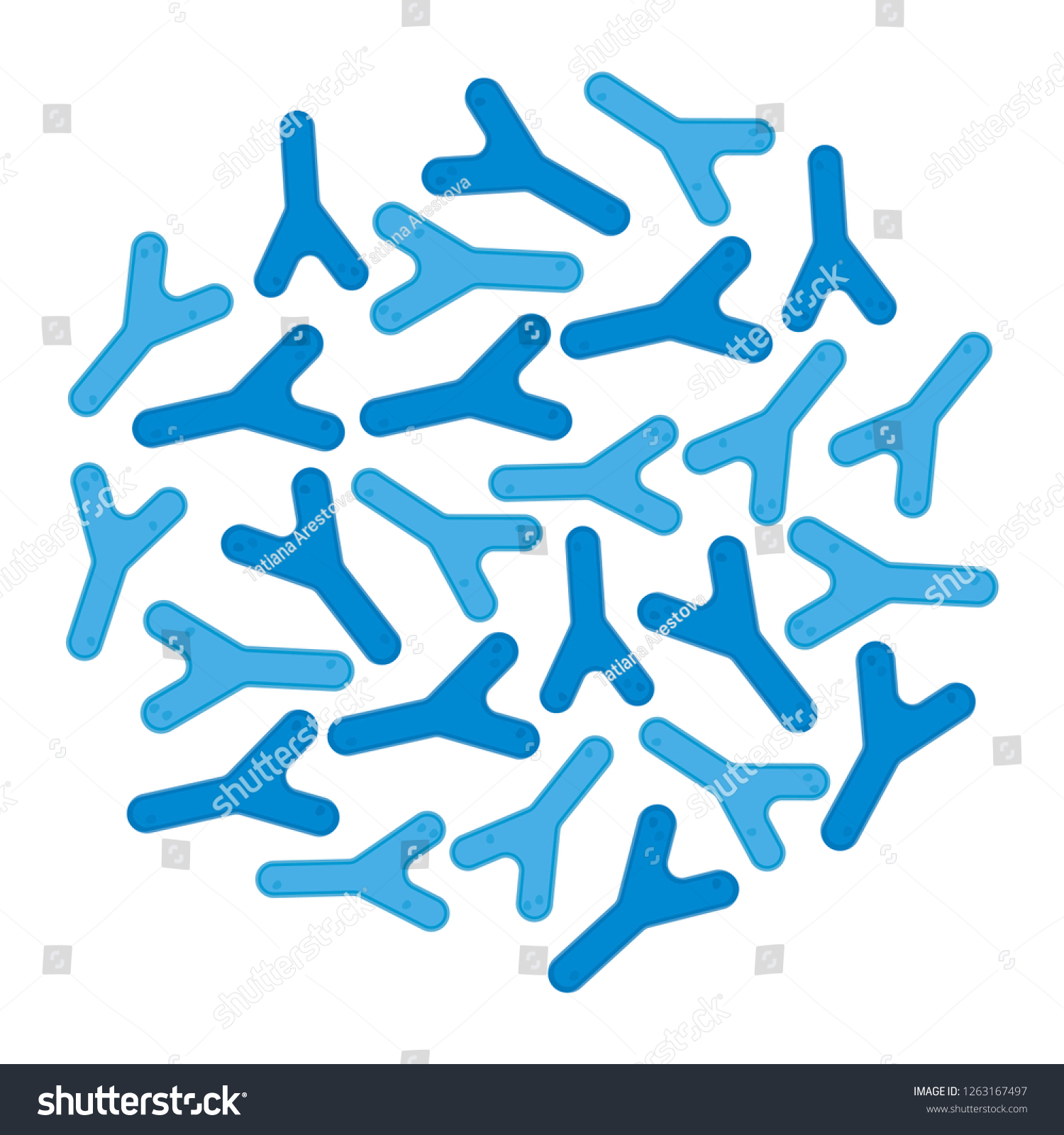 Bifidobacterium Bacteria Closeup Vector Image Flat Stock Vector ...