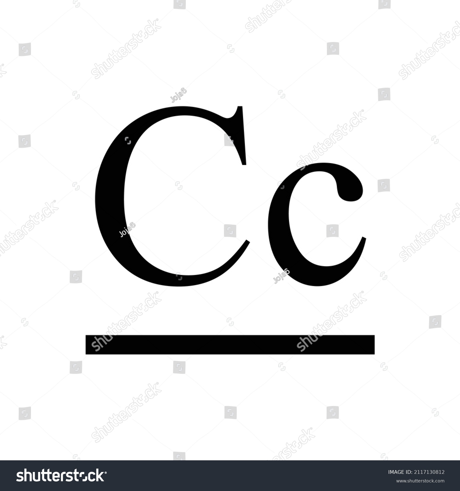 Big Small C On White Background Stock Vector (Royalty Free) 2117130812 ...