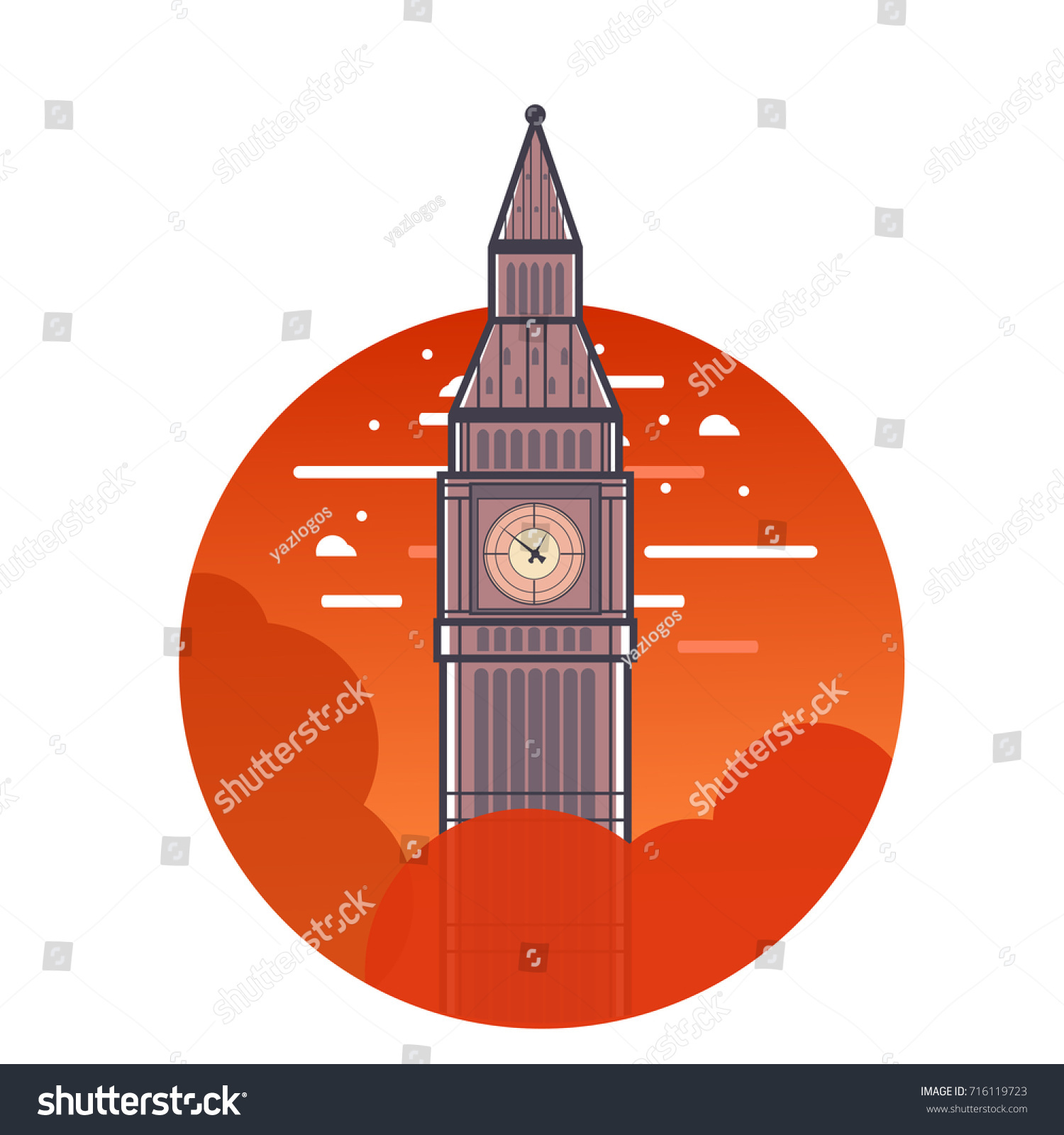 Big Ben Vector Illustration: vector de stock (libre de regalías ...