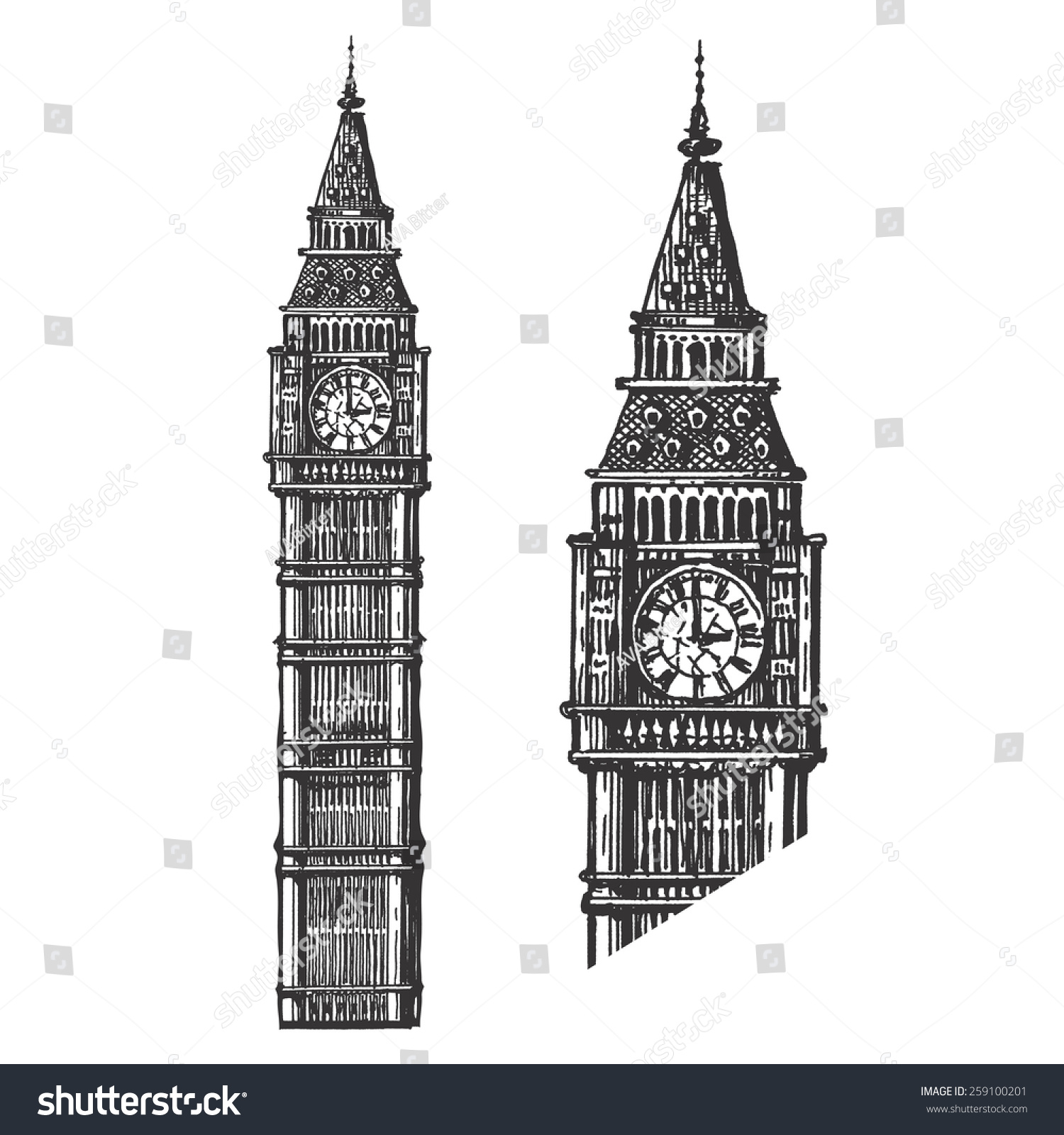 Big Ben Vector Logo Design Template Stock Vector (Royalty Free) 259100201
