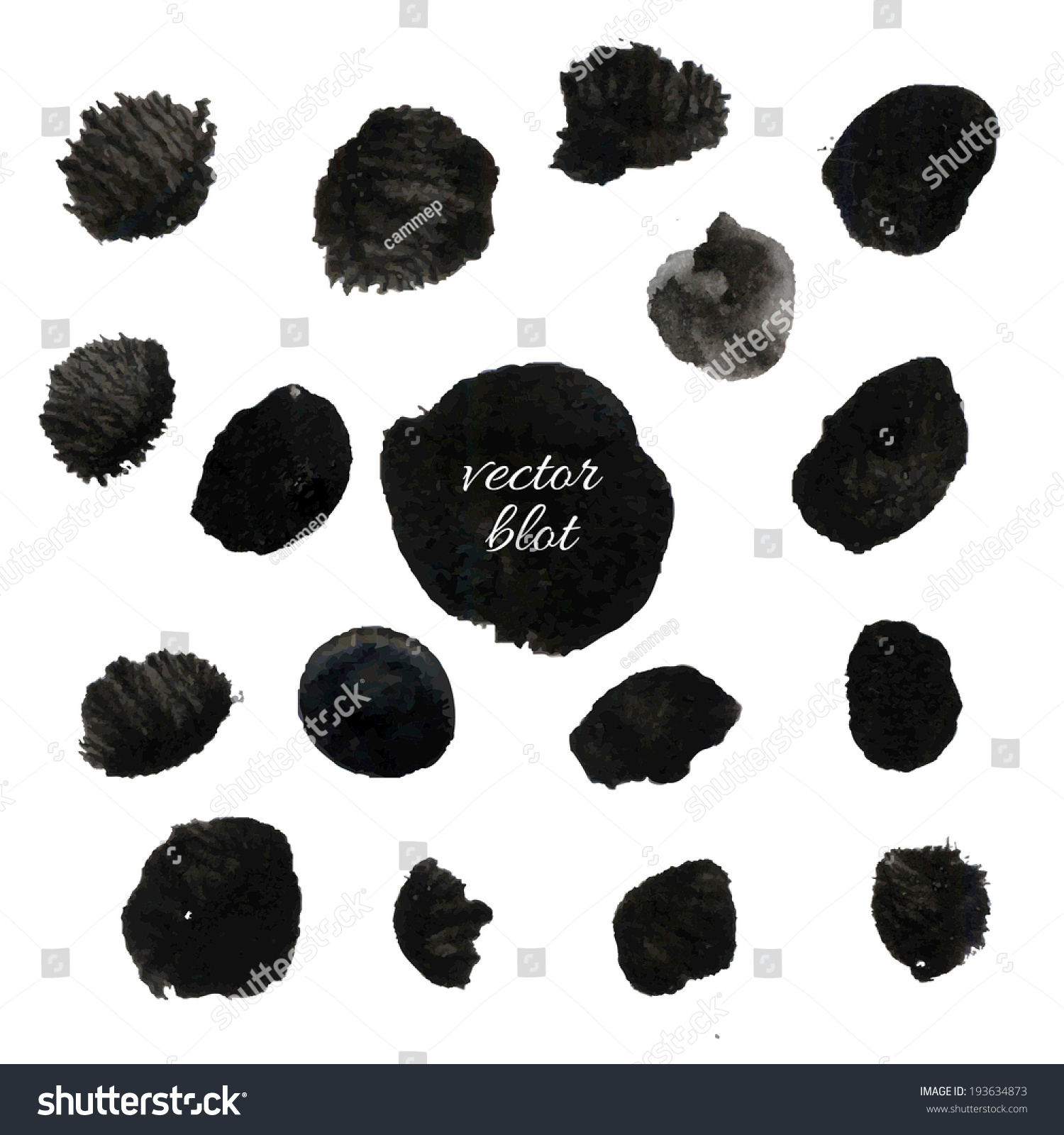 Big Black Blob Collection Vector Illustration Stock Vector (Royalty ...