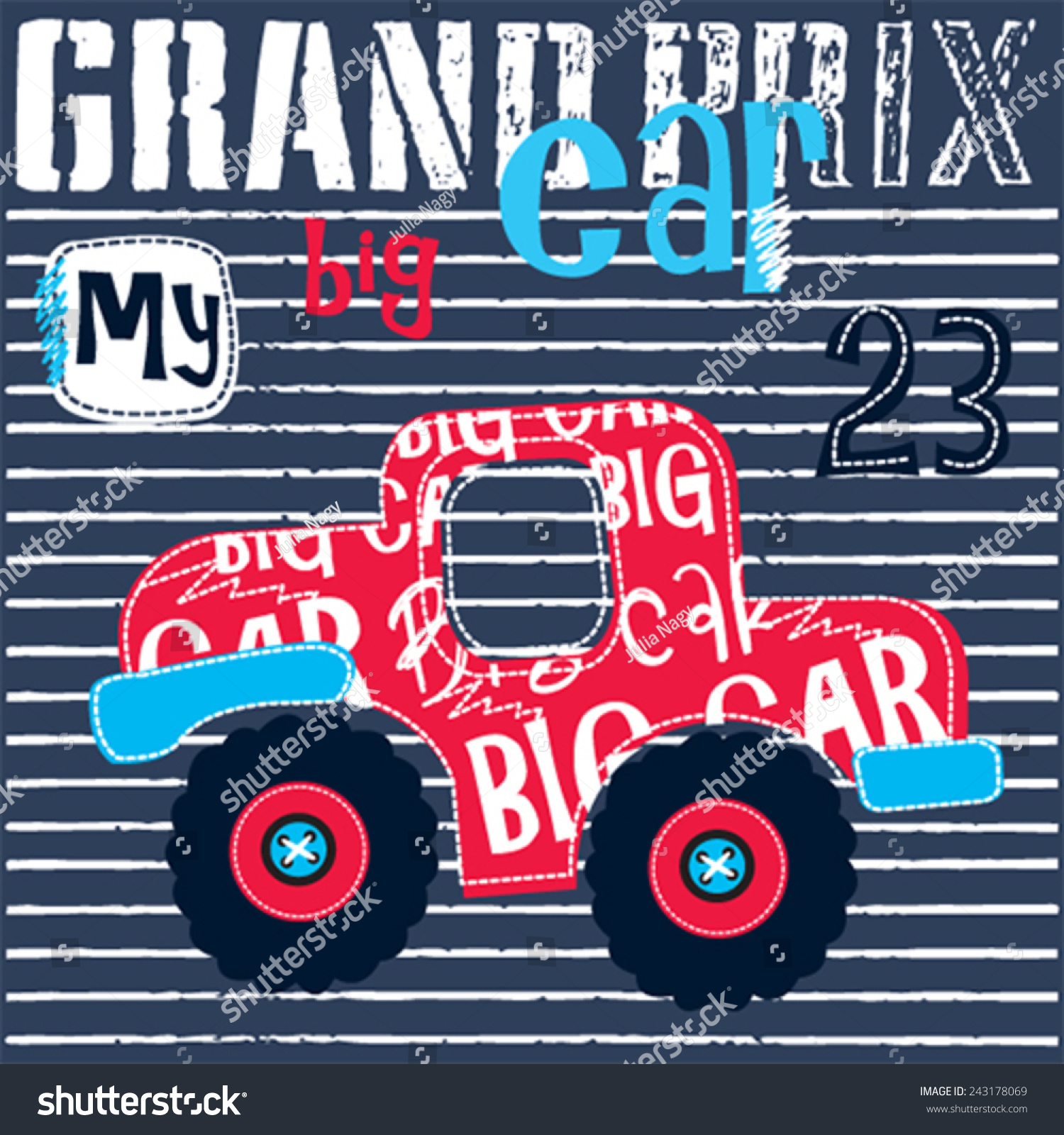 Big Car Vector Illustration: เวกเตอร์สต็อก (ปลอดค่าลิขสิทธิ์) 243178069 ...